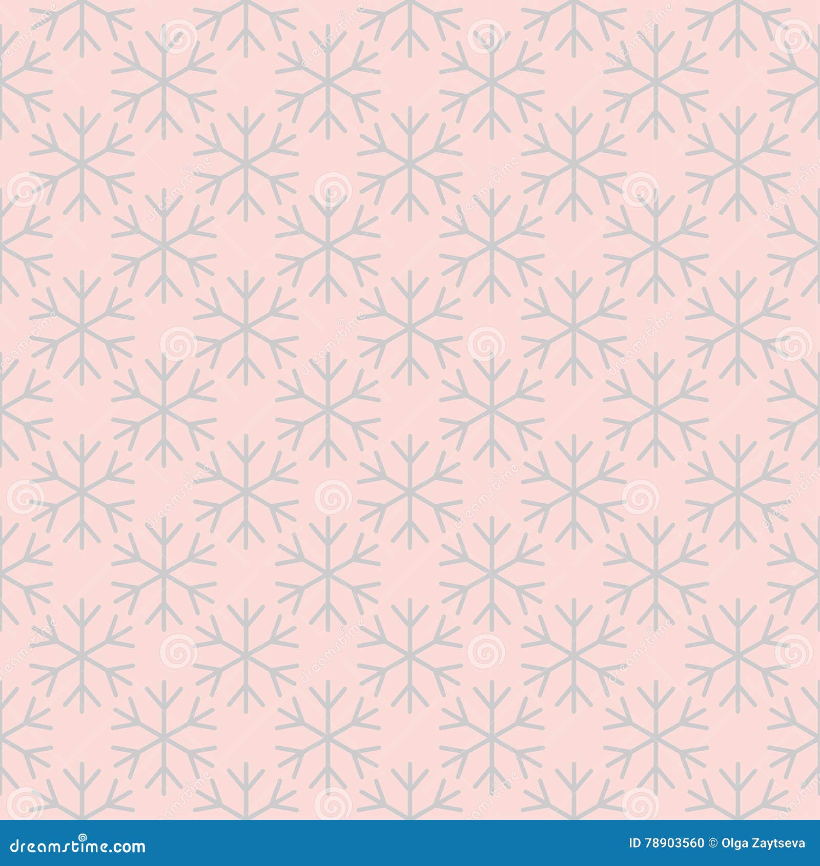 Pink Seamless Snowflake Pattern Stock Illustration - Illustration of ...