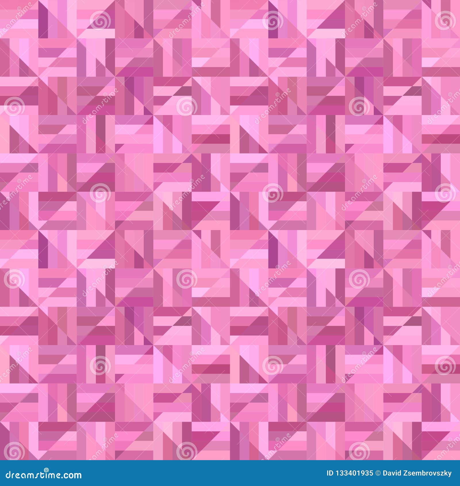 Pink Seamless Striped Triangle Pattern - Vector Background Design Stock ...