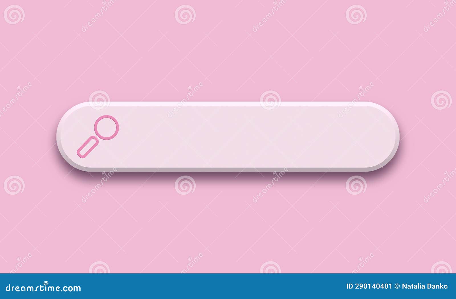 Pink Search Bar on a Pink Background, Data Entry Column. 3D ...