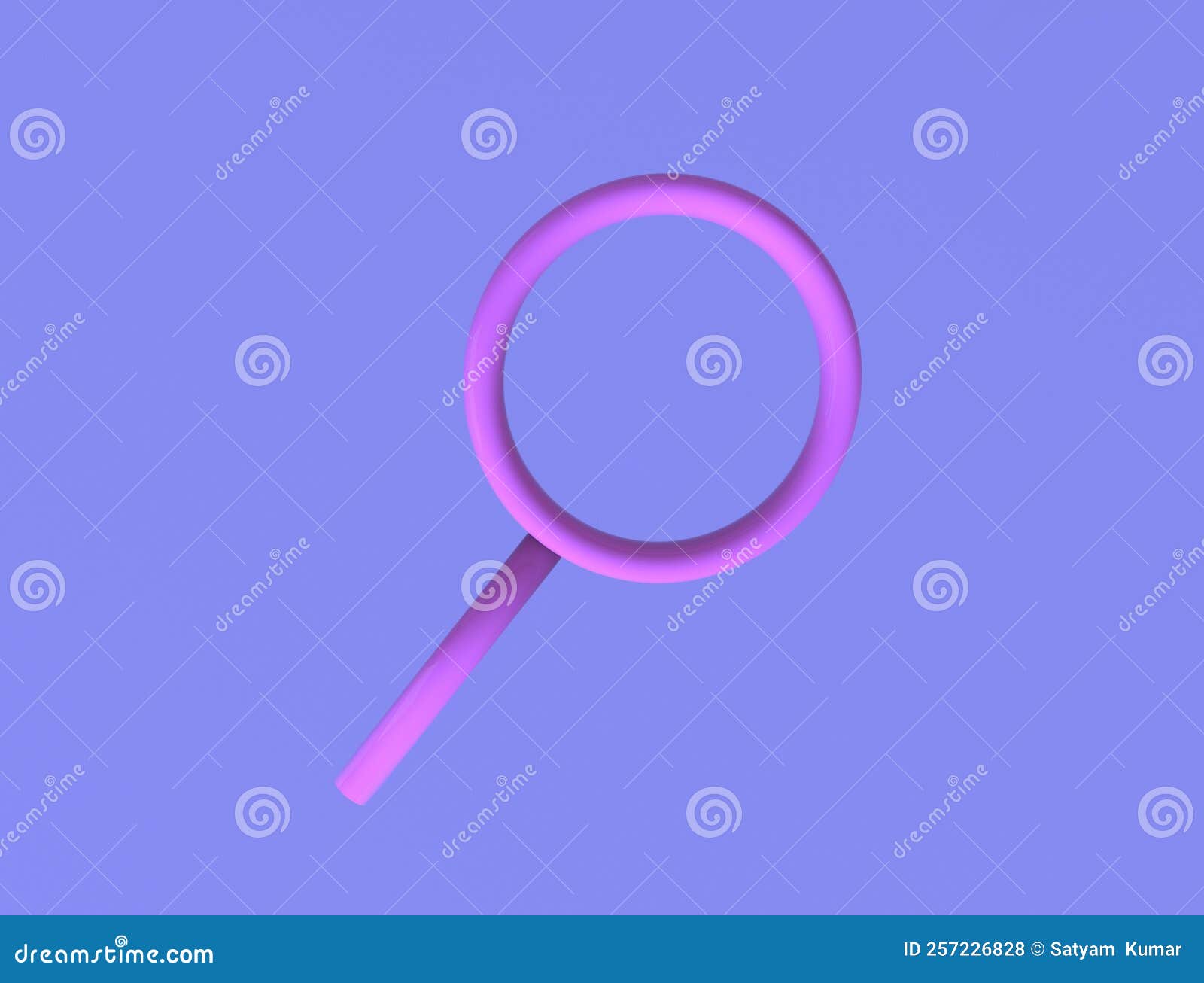 Pink Search Magnifying Glass 3D Logo 3D Render Image Illustration Stock ...