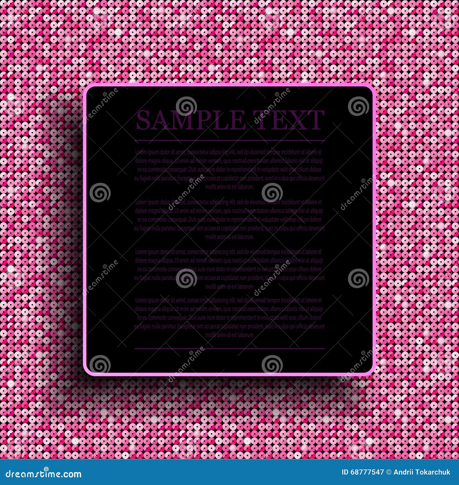 Pink Sequin Background. Square Frame. Eps 10. Stock Vector ...
