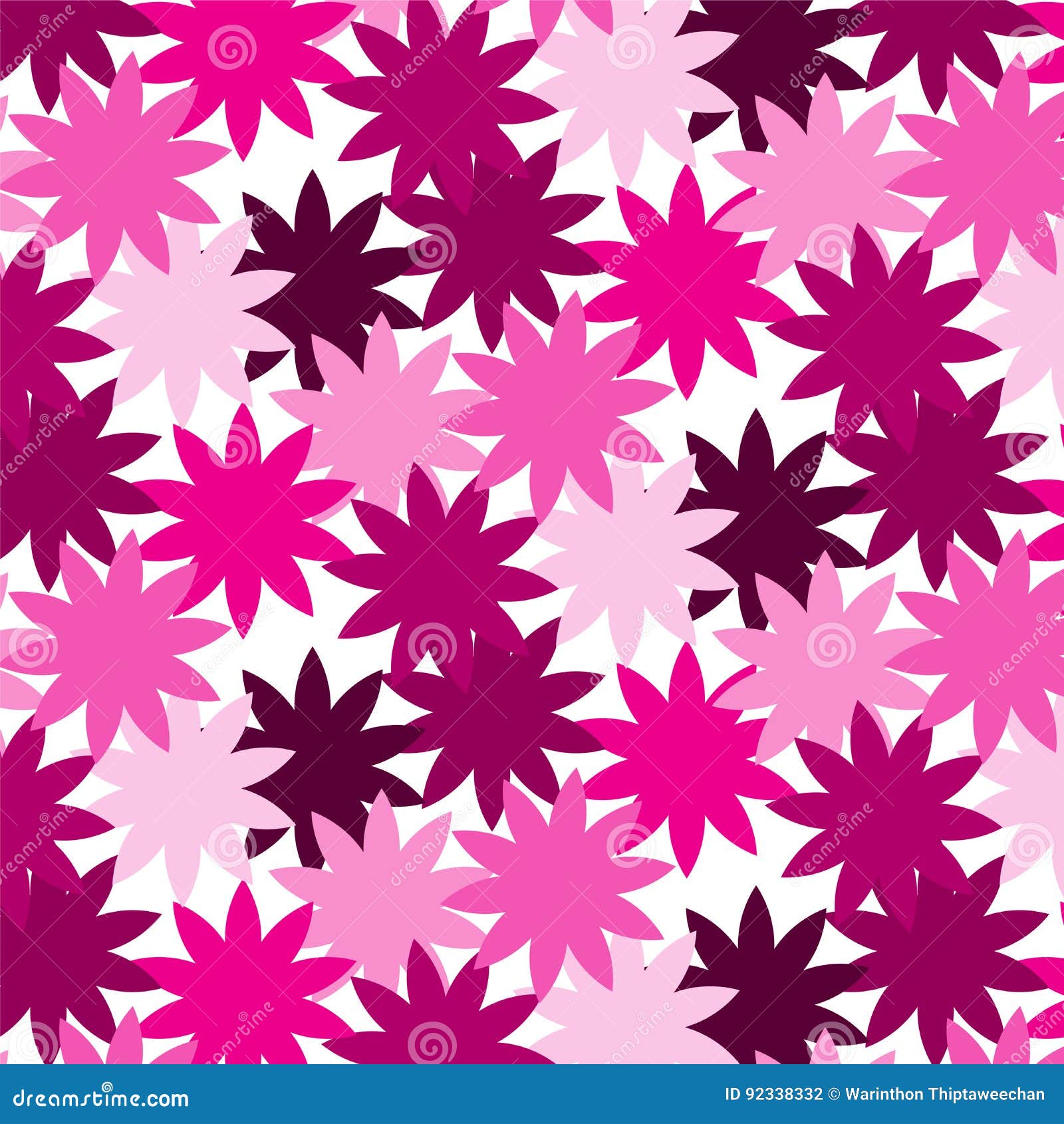 Pink Shade Flower Overlapped Abstract Pattern Background Stock Vector ...
