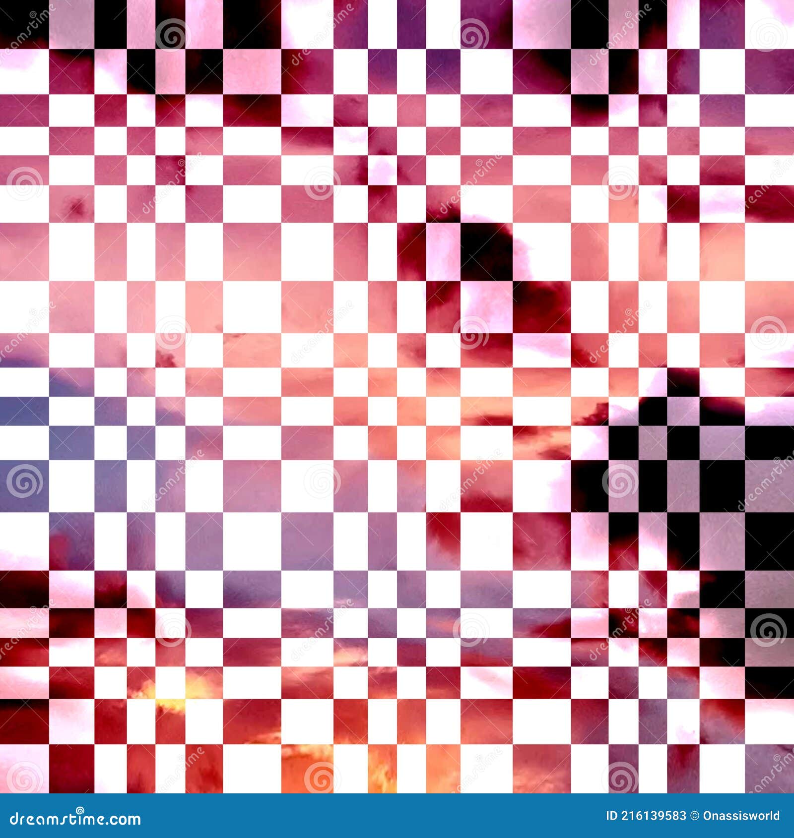 Pink Shades Checkerboard Abstract Background Illustration Stock ...