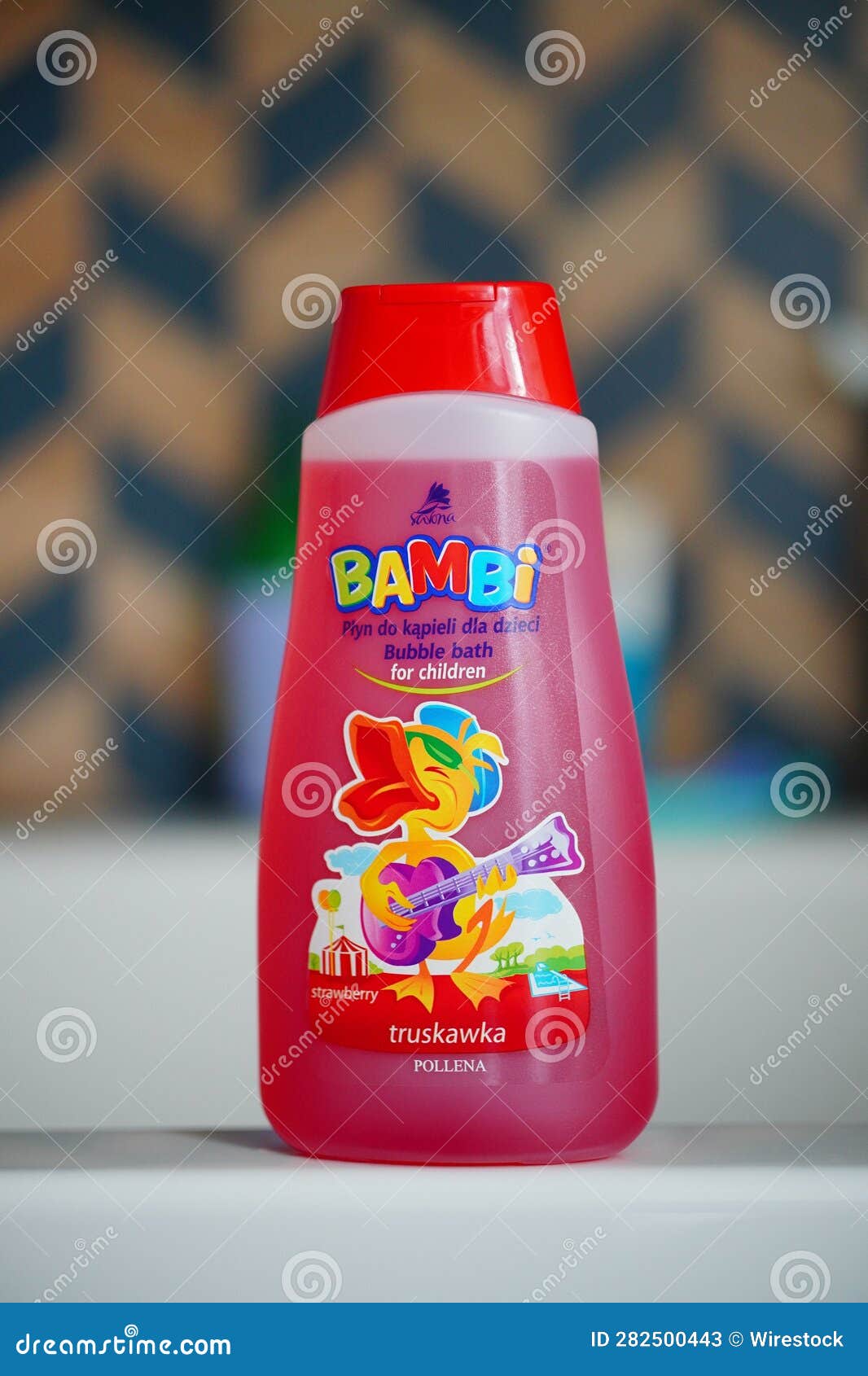 Pink Shampoo Bottle Situated in a Modern Bathroom Editorial Stock Photo ...