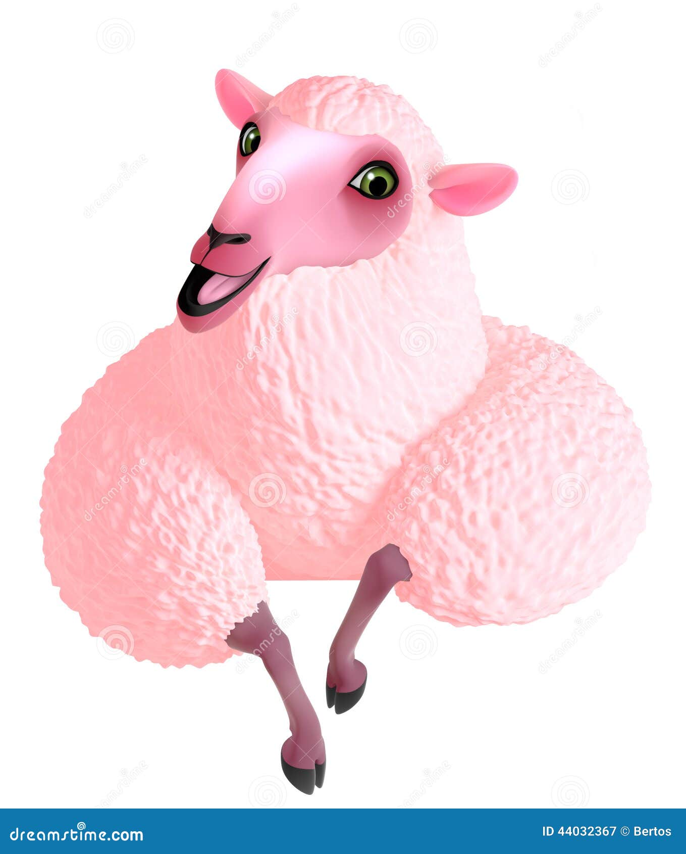 Pink sheep stock illustration. Illustration of vertebrate - 44032367