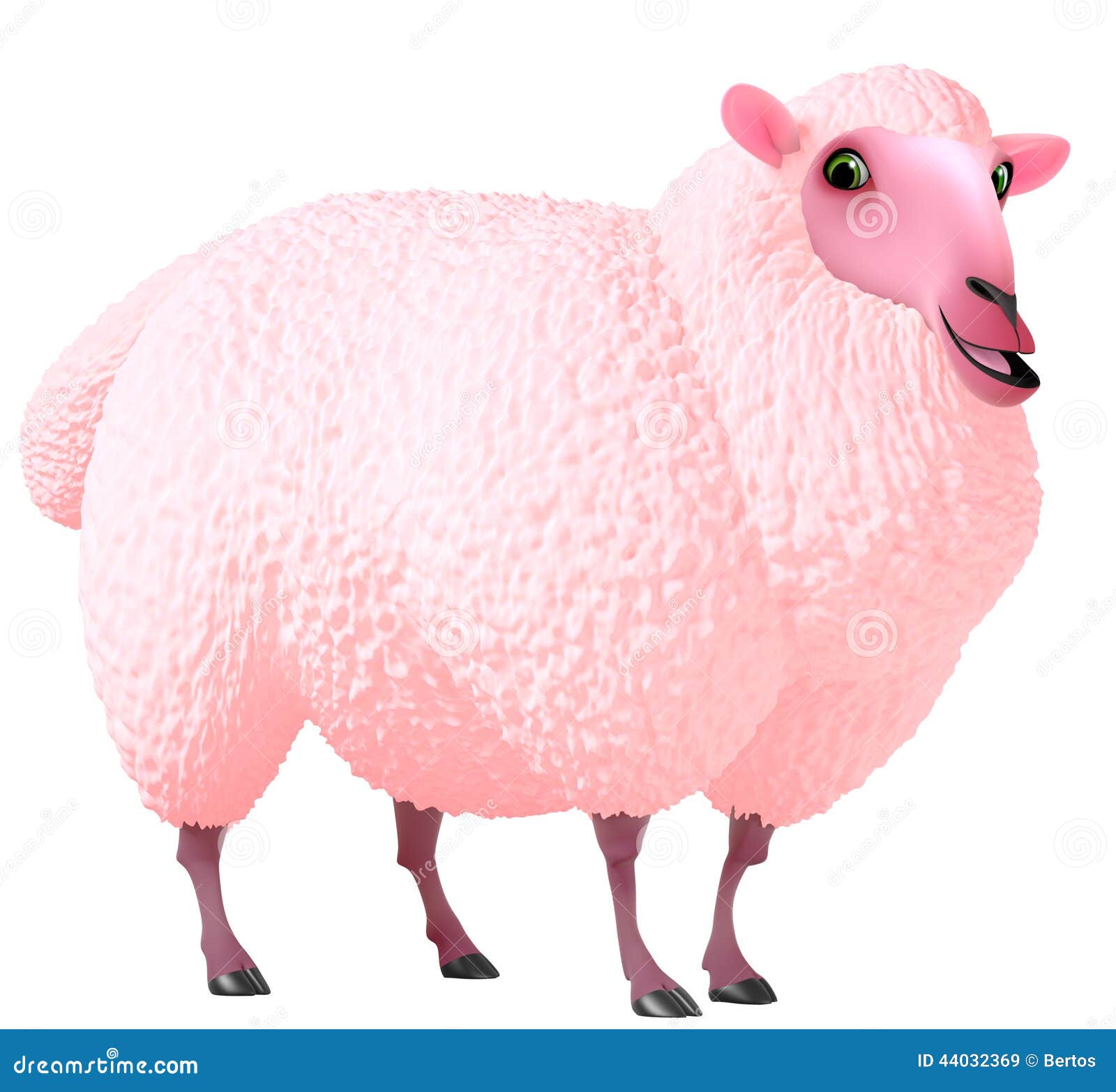 Pink sheep stock illustration. Illustration of vertebrate - 44032369
