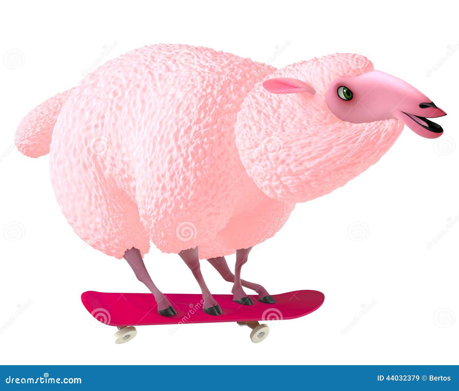 Pink sheep stock illustration. Illustration of smile - 44032379