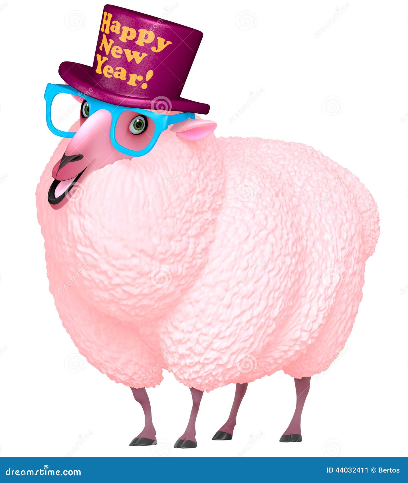 Pink sheep stock illustration. Illustration of domestic - 44032411