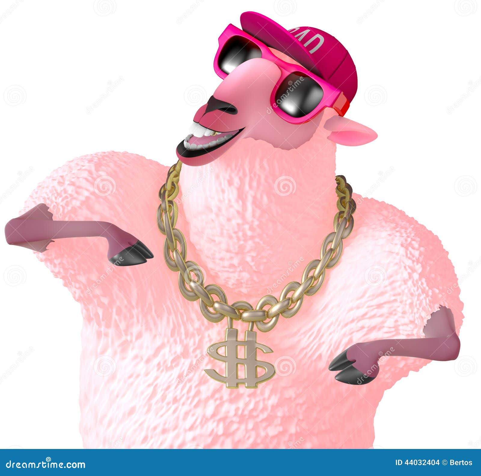 Pink sheep stock illustration. Illustration of pink, wool - 44032404