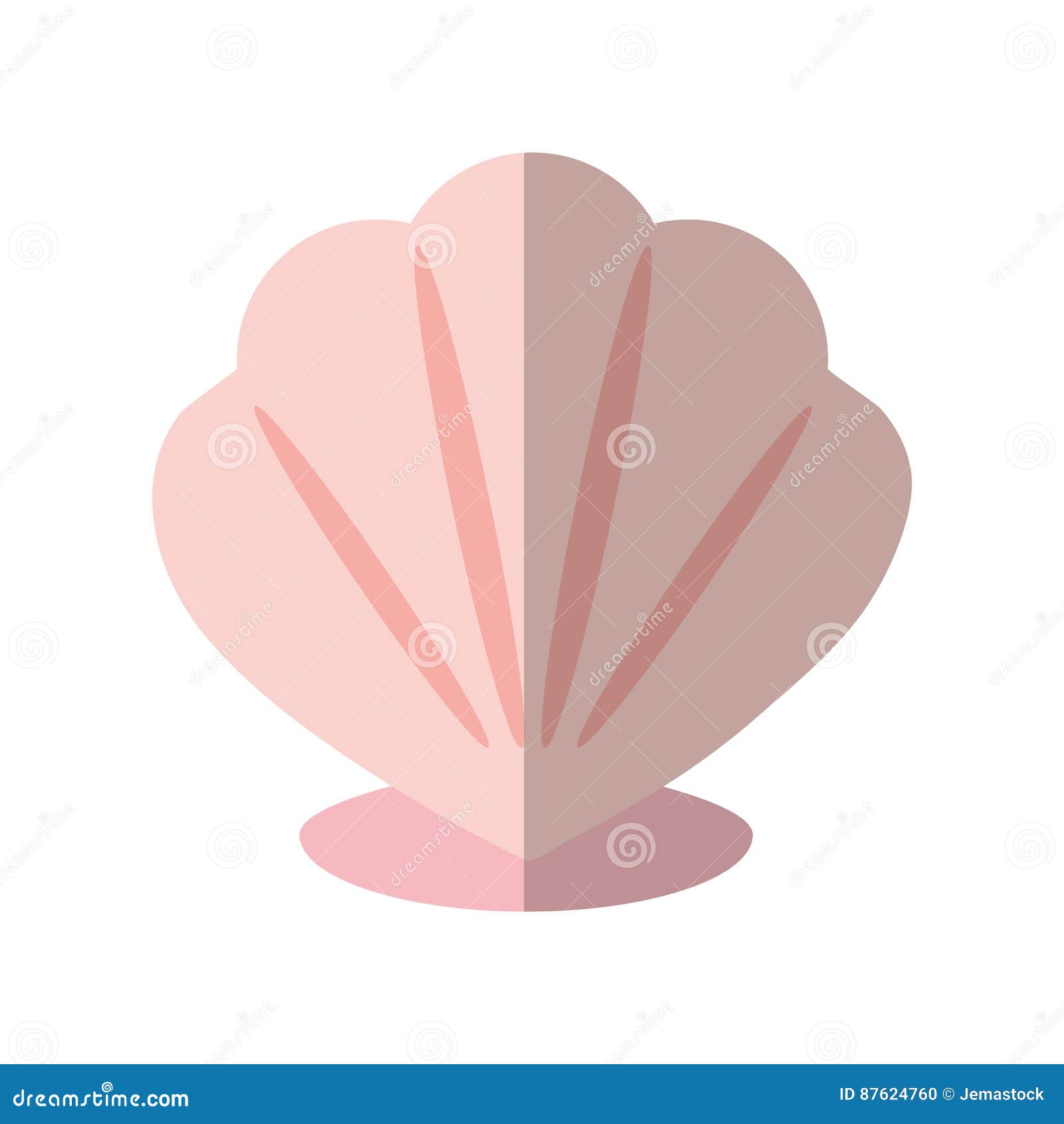 Pink shell icon stock vector. Illustration of bumpy, vector - 87624760