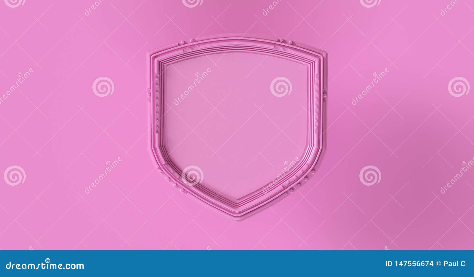 Pink Shield Badge stock illustration. Illustration of style - 147556674