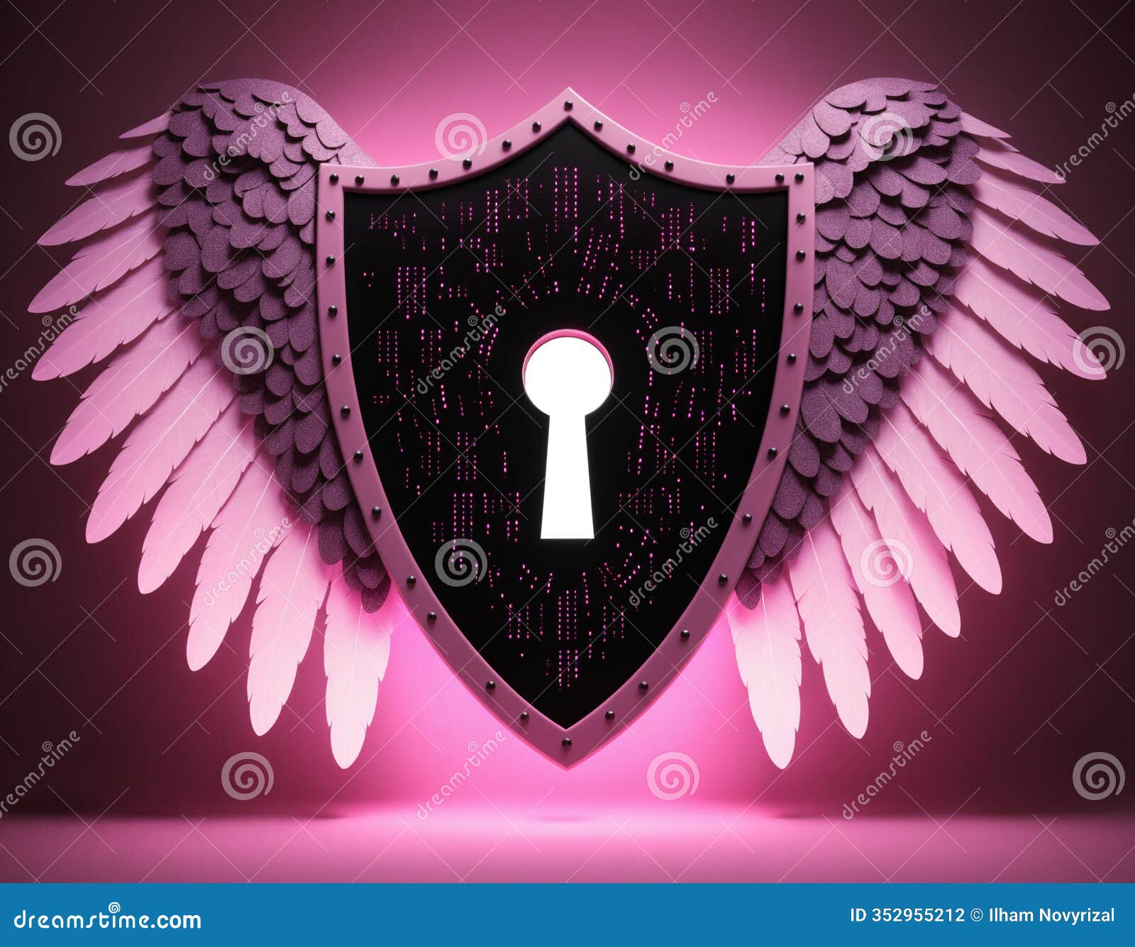 Pink Shield, a Symbol of Protection and Security AI Generated. Stock ...
