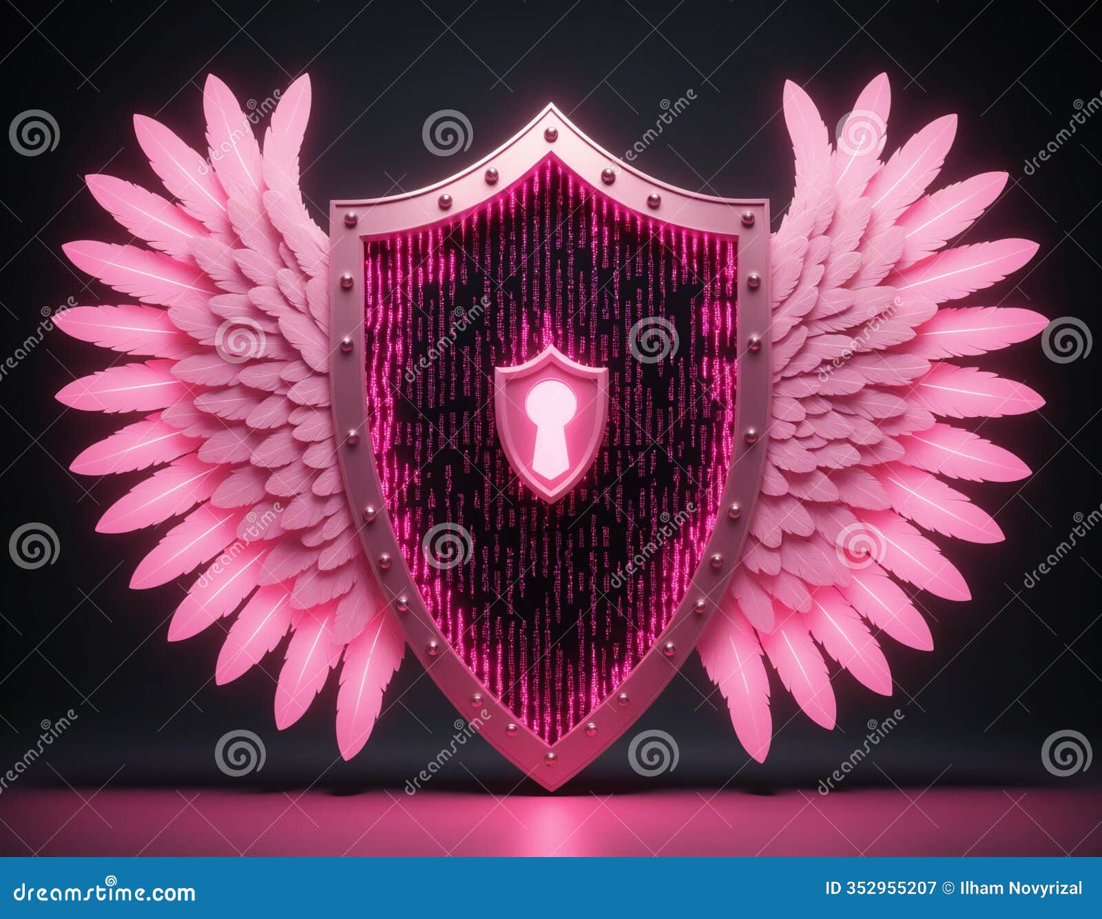 Pink Shield, a Symbol of Protection and Security AI Generated. Stock ...