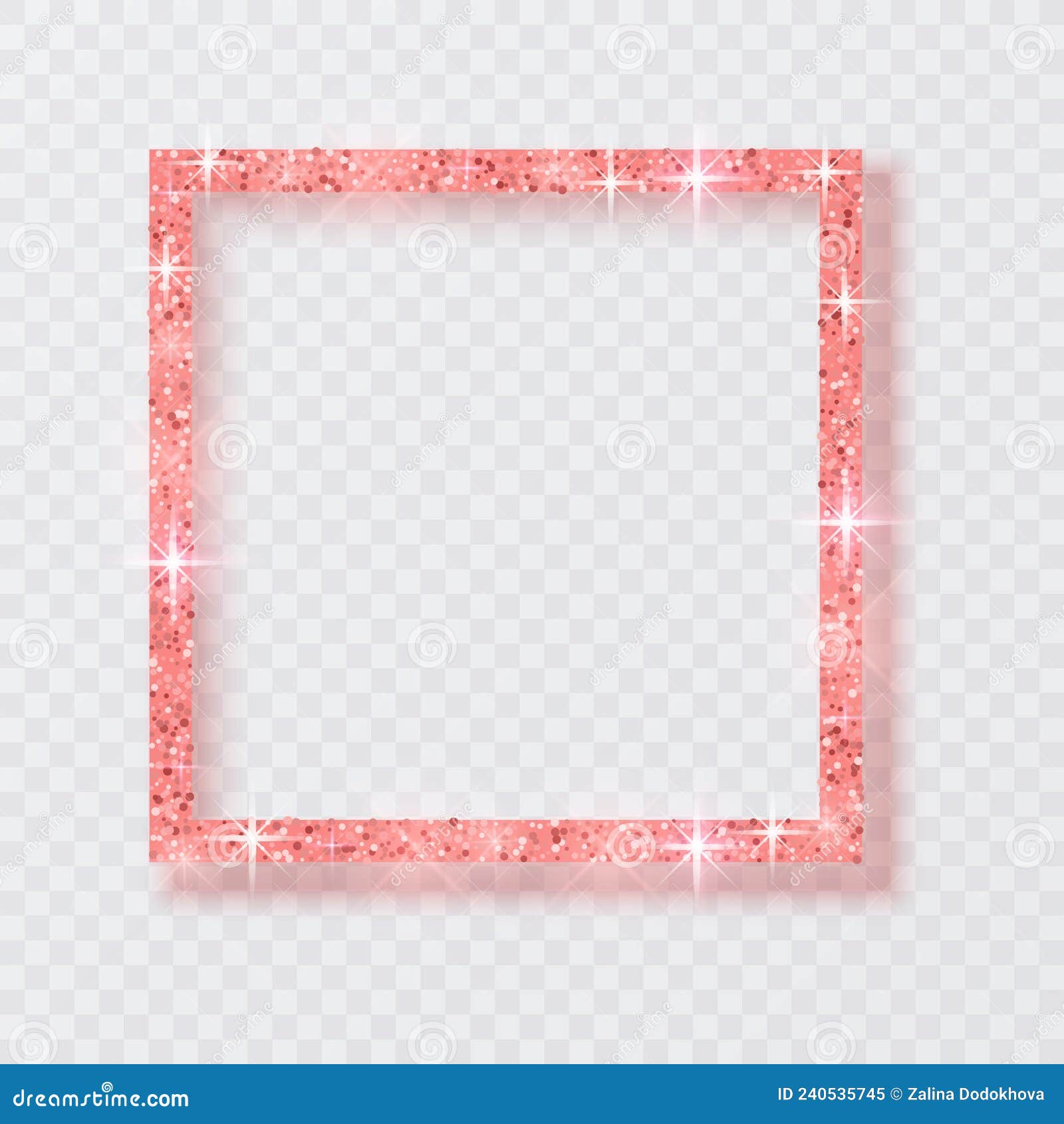 Pink Shiny Frame on a Transparent Background. Vector Illustration Stock ...