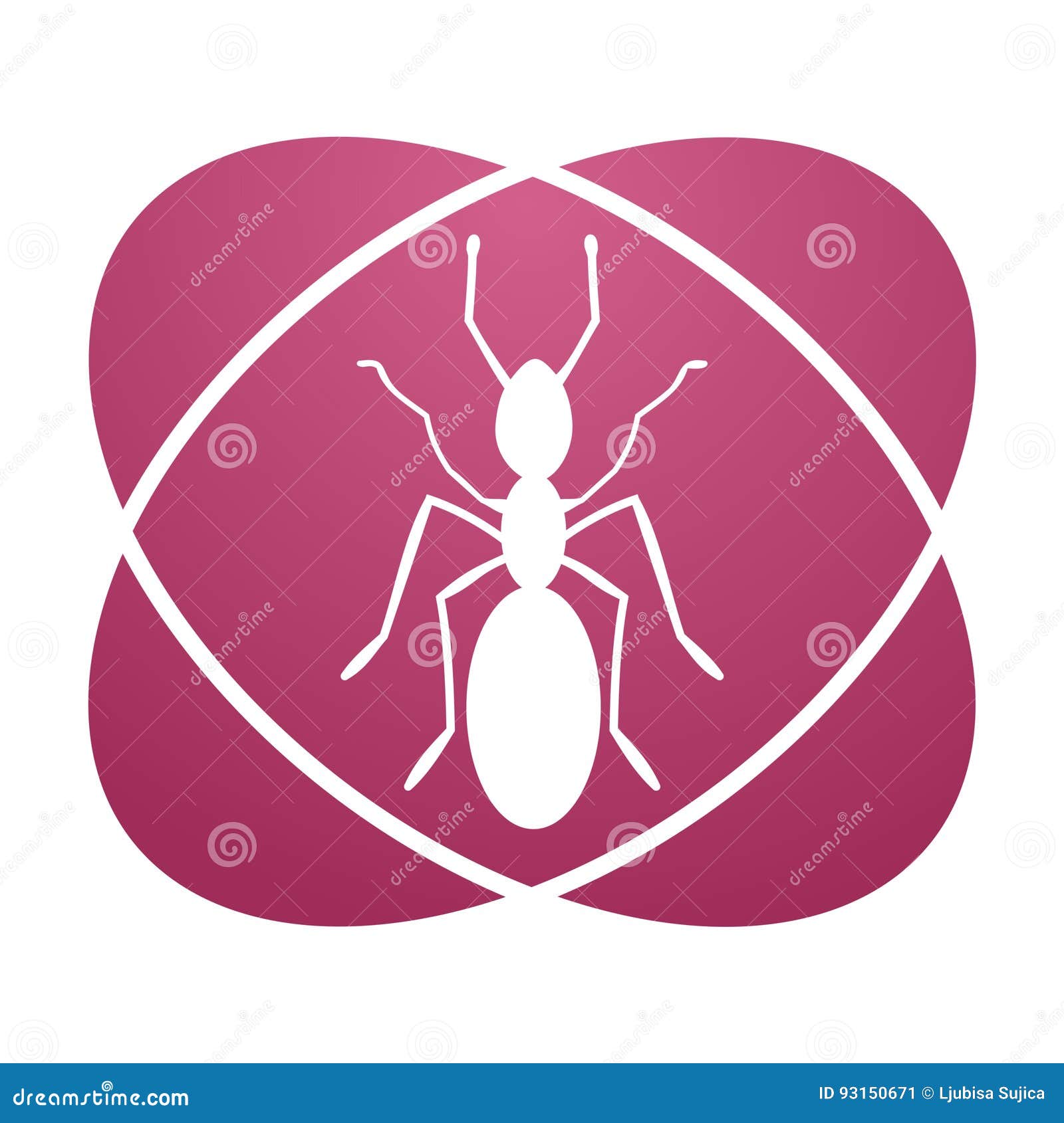 Pink sign ant stock vector. Illustration of banner, label - 93150671
