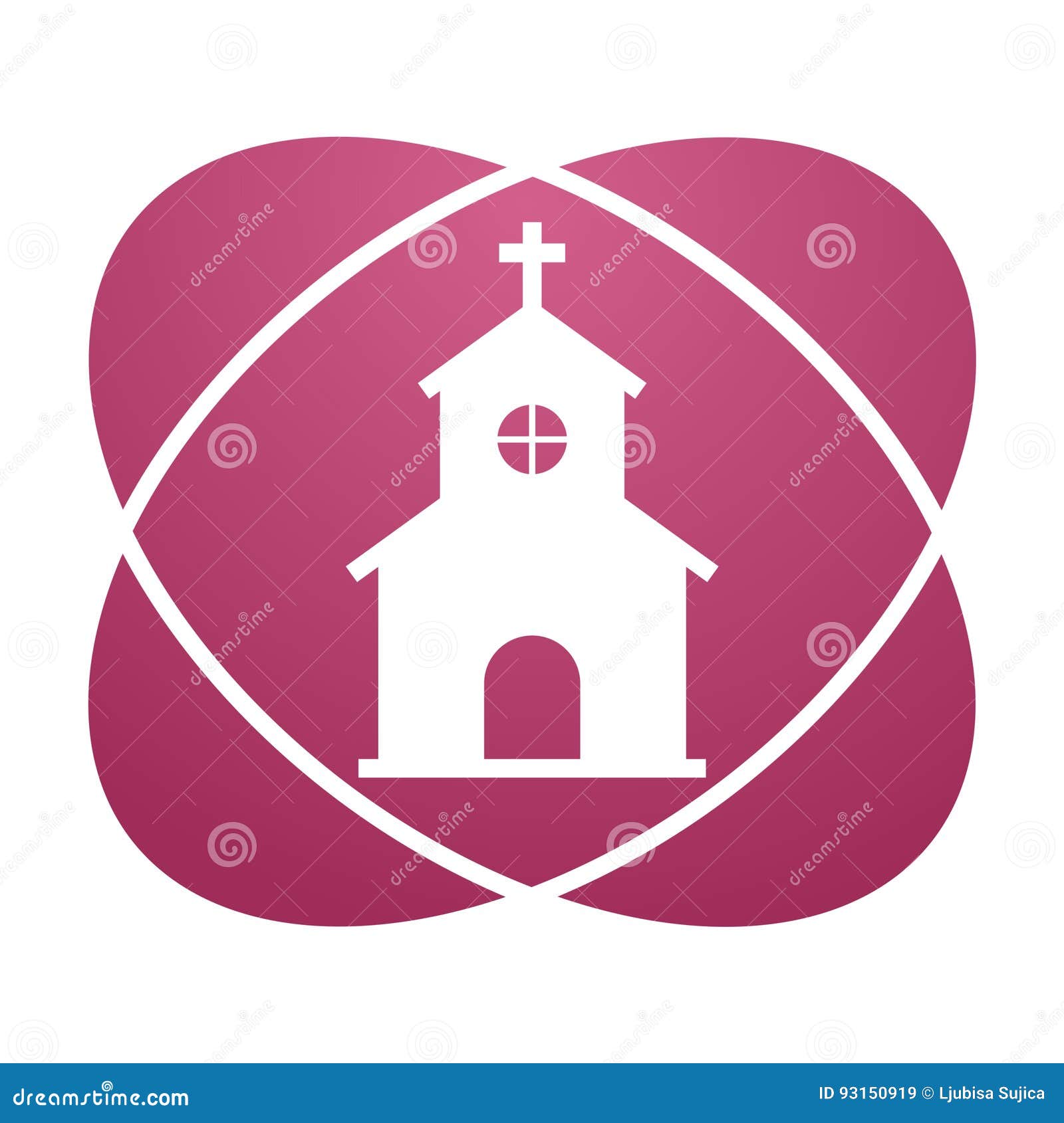 Pink sign church stock vector. Illustration of faith - 93150919