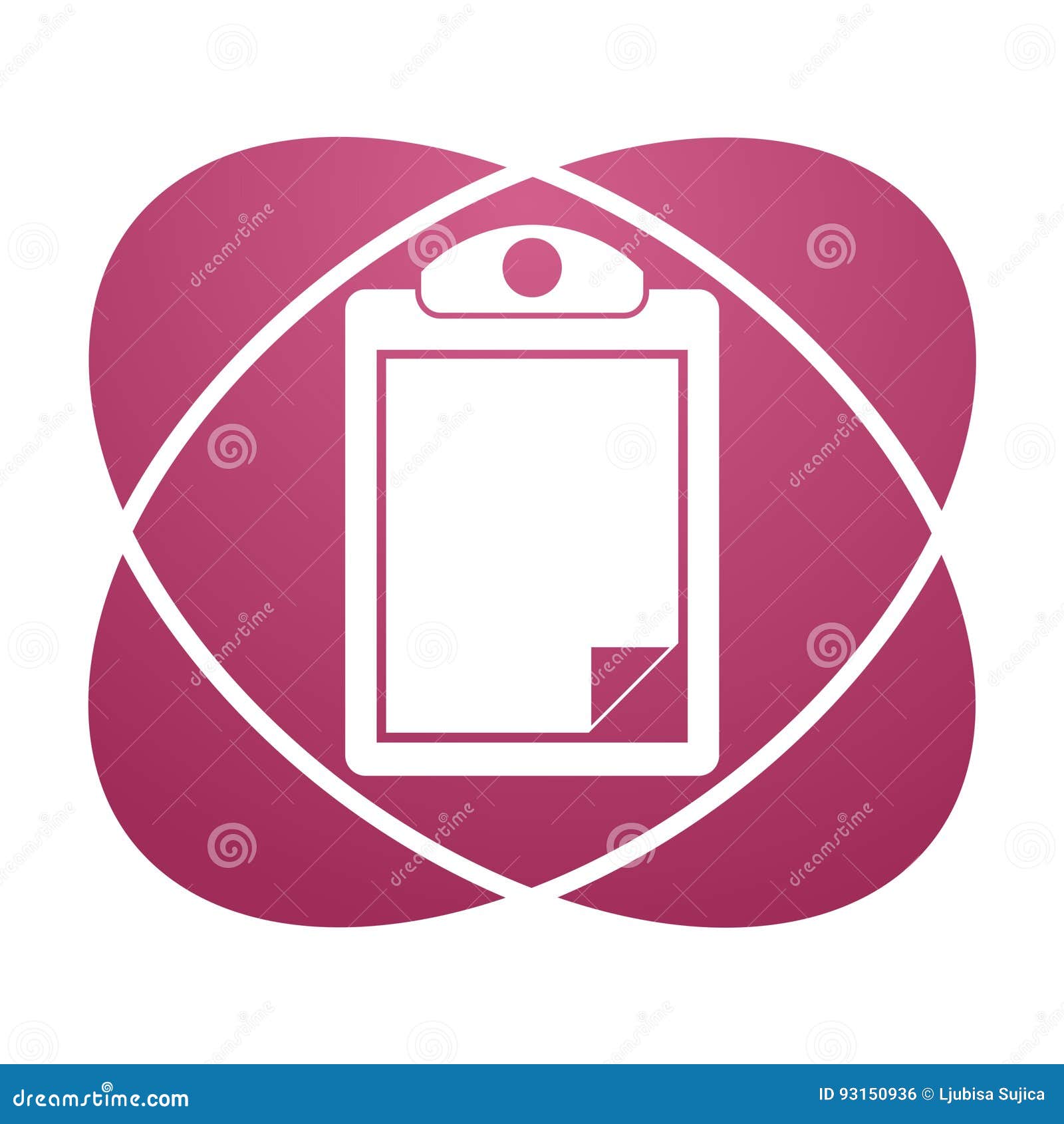 Pink sign clipboard stock vector. Illustration of customer - 93150936