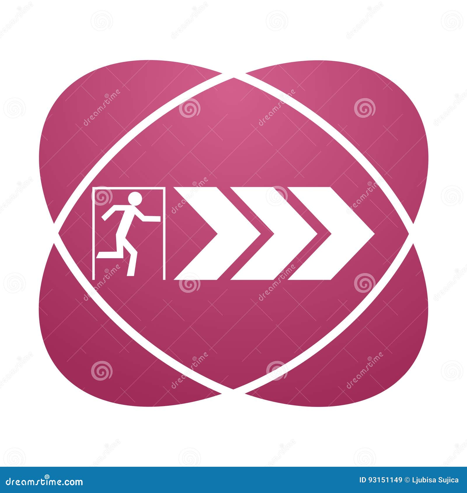 Pink sign exit stock vector. Illustration of gate, identification ...