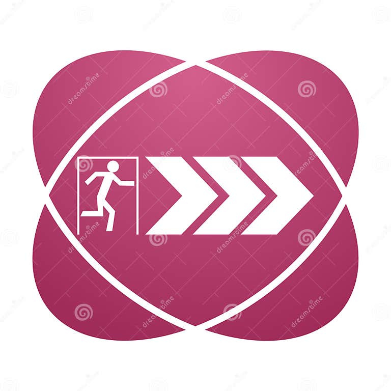Pink sign exit stock vector. Illustration of gate, identification ...