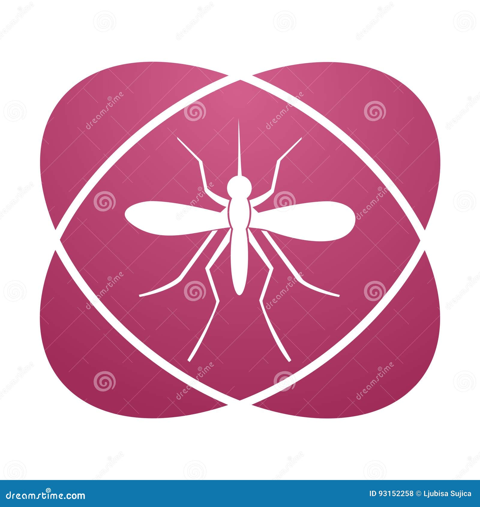 Pink sign mosquito stock vector. Illustration of graphic - 93152258