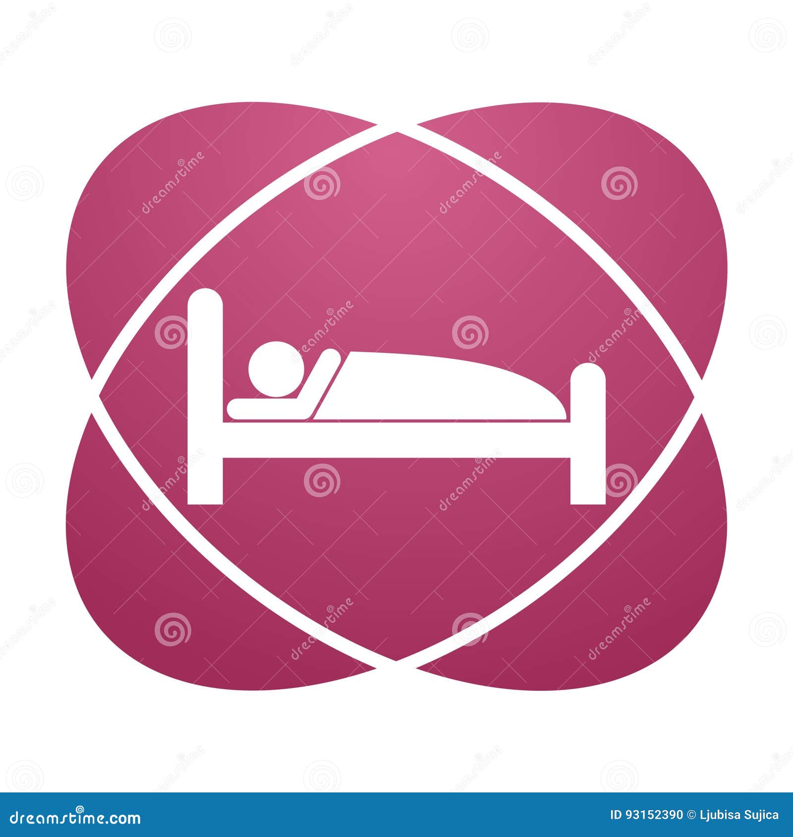 Pink sign sleeping sign stock vector. Illustration of icon - 93152390