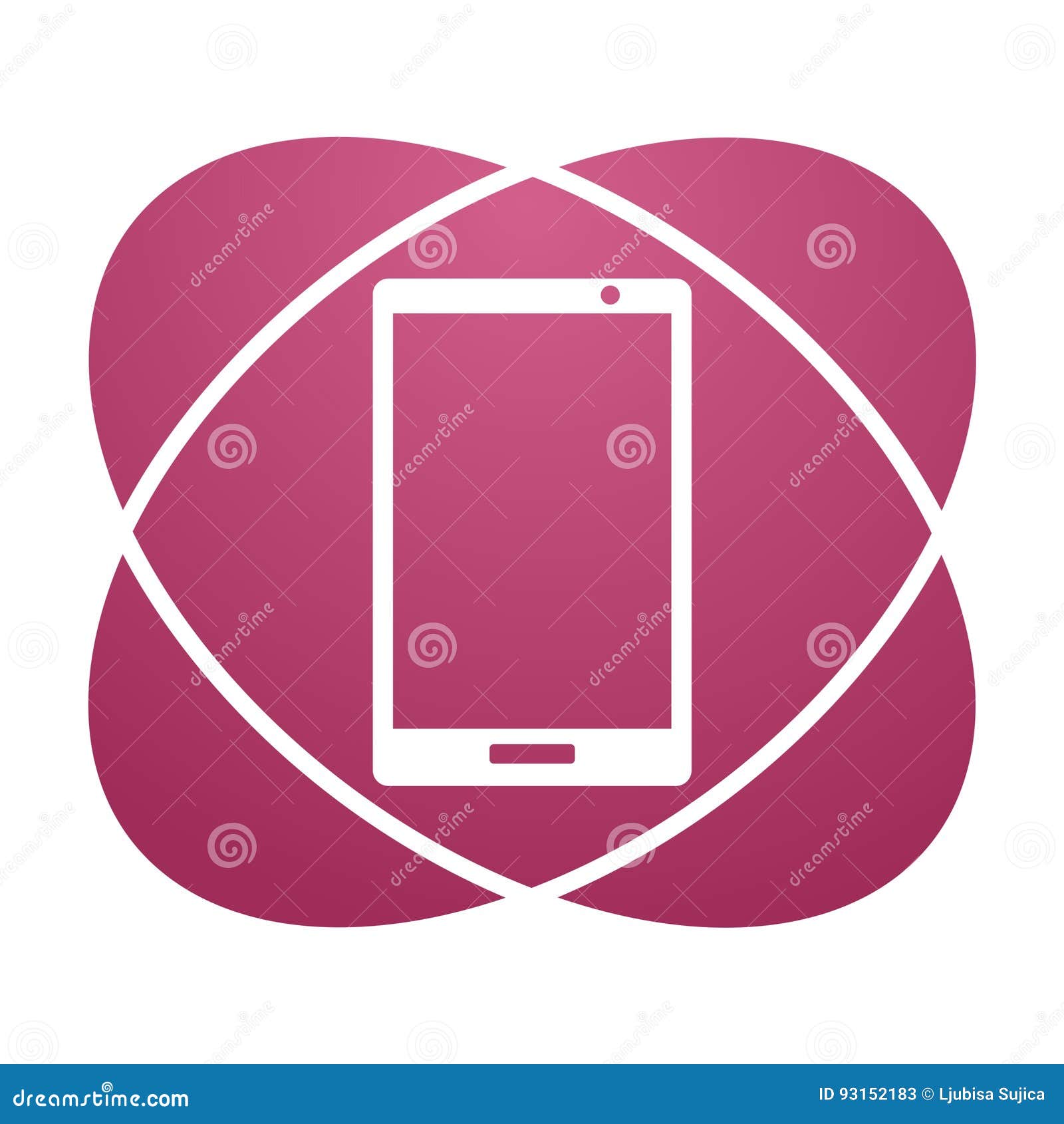 Pink sign smart phone stock vector. Illustration of design - 93152183
