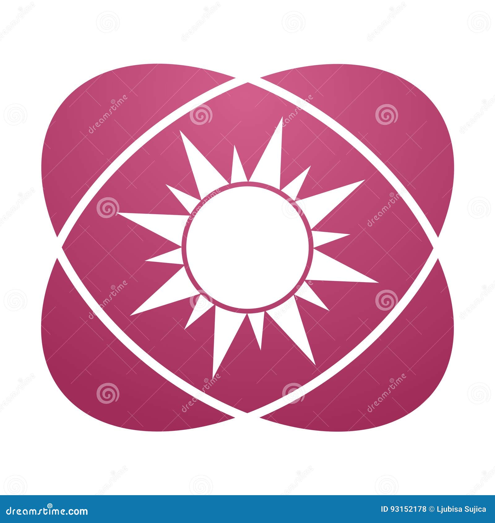 Pink sign sun stock vector. Illustration of sphere, infinity - 93152178