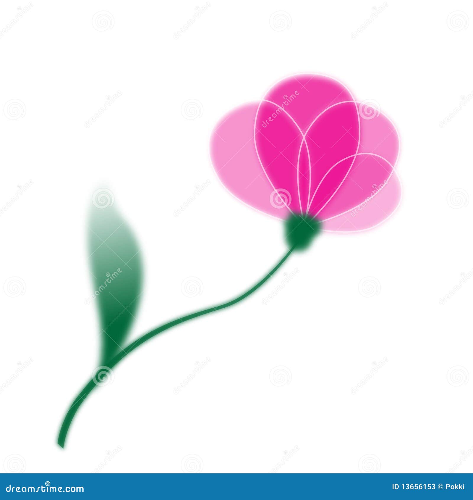 Pink Single Flower Stock Illustrations – 28,066 Pink Single Flower ...