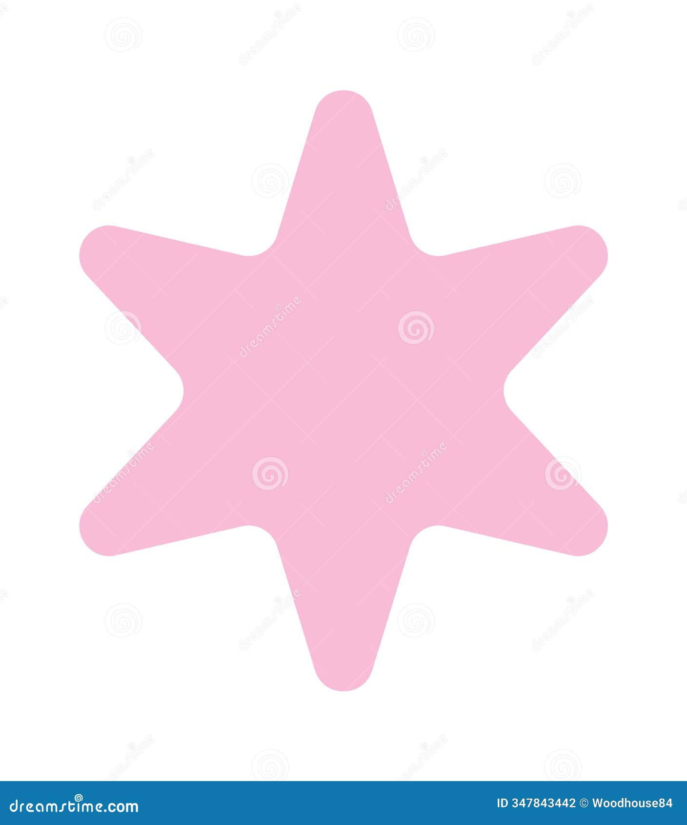 Pink Six-point Star Abstract Geometry Stock Illustration - Illustration ...