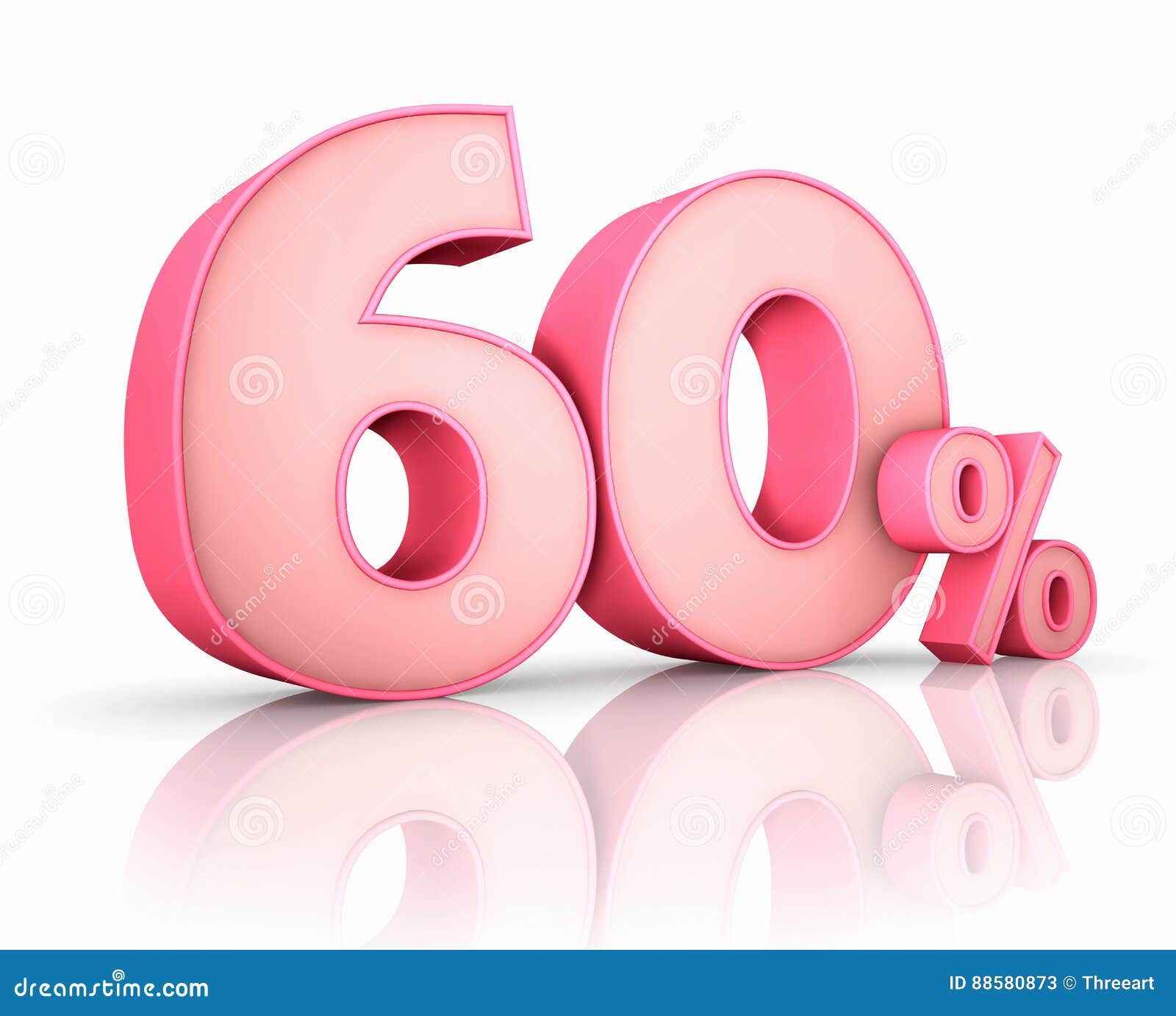 Sixty Percent Square Chart Isolated Symbol. Percentage Vector Icon For ...