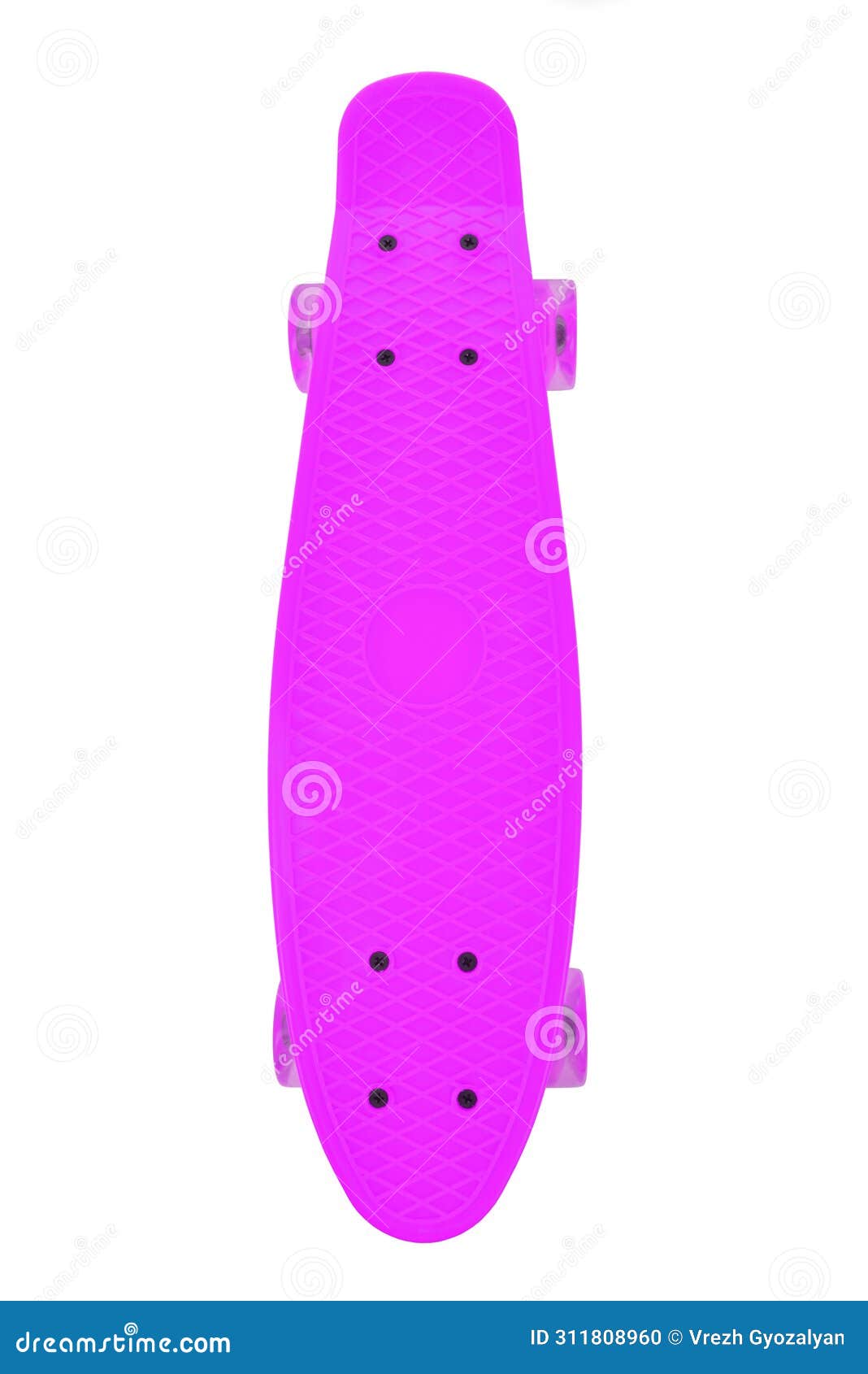 Pink Skateboard Deck on White Background Stock Photo - Image of kids ...