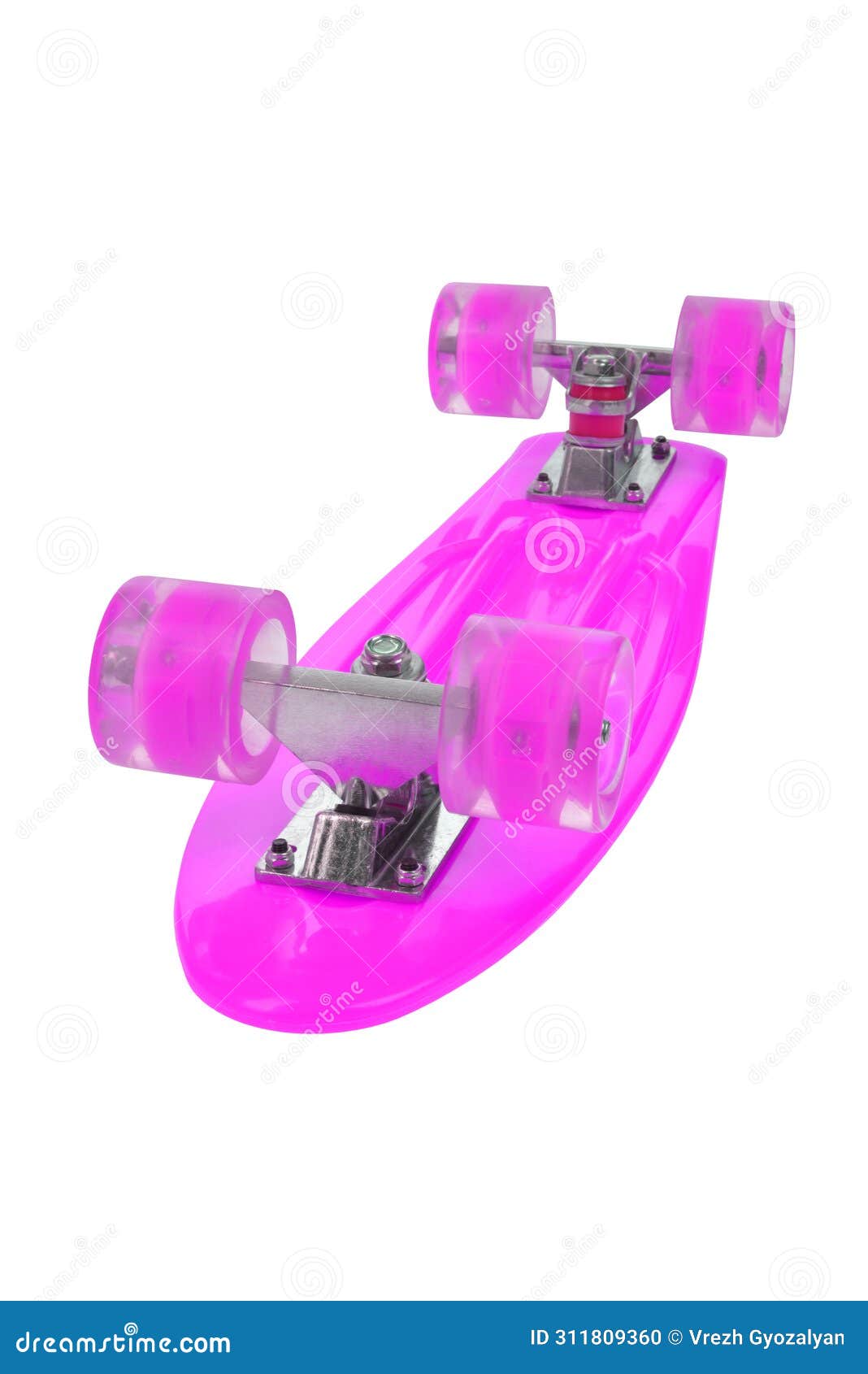 Pink Skateboard Deck on White Background Stock Photo - Image of ...