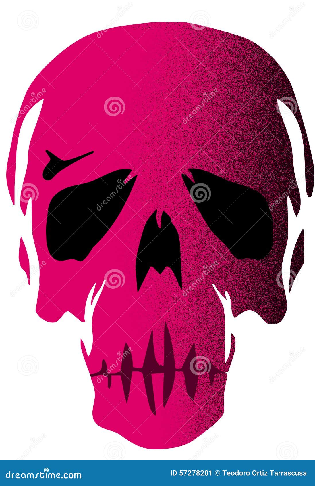 Pink skull stock illustration. Illustration of pattern - 57278201