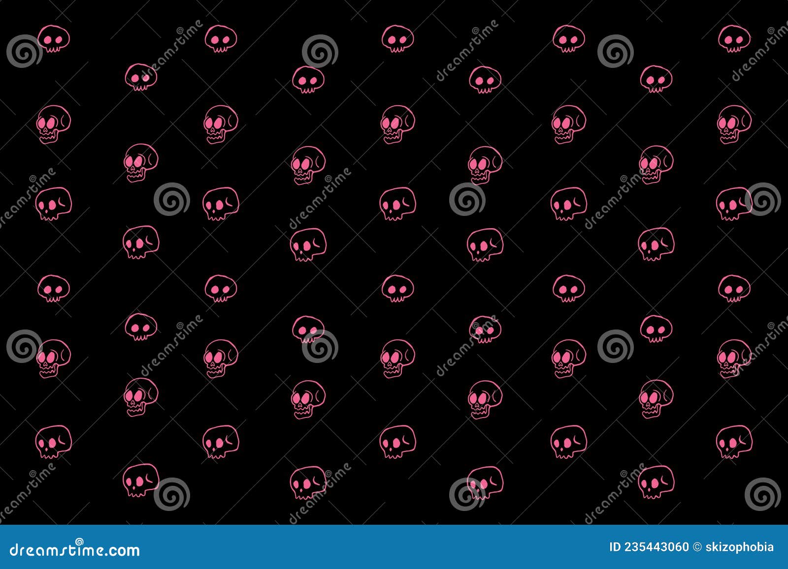 Pink Cat Skull With Glowing Eyes. Halloween Stickers. Neon Bright ...