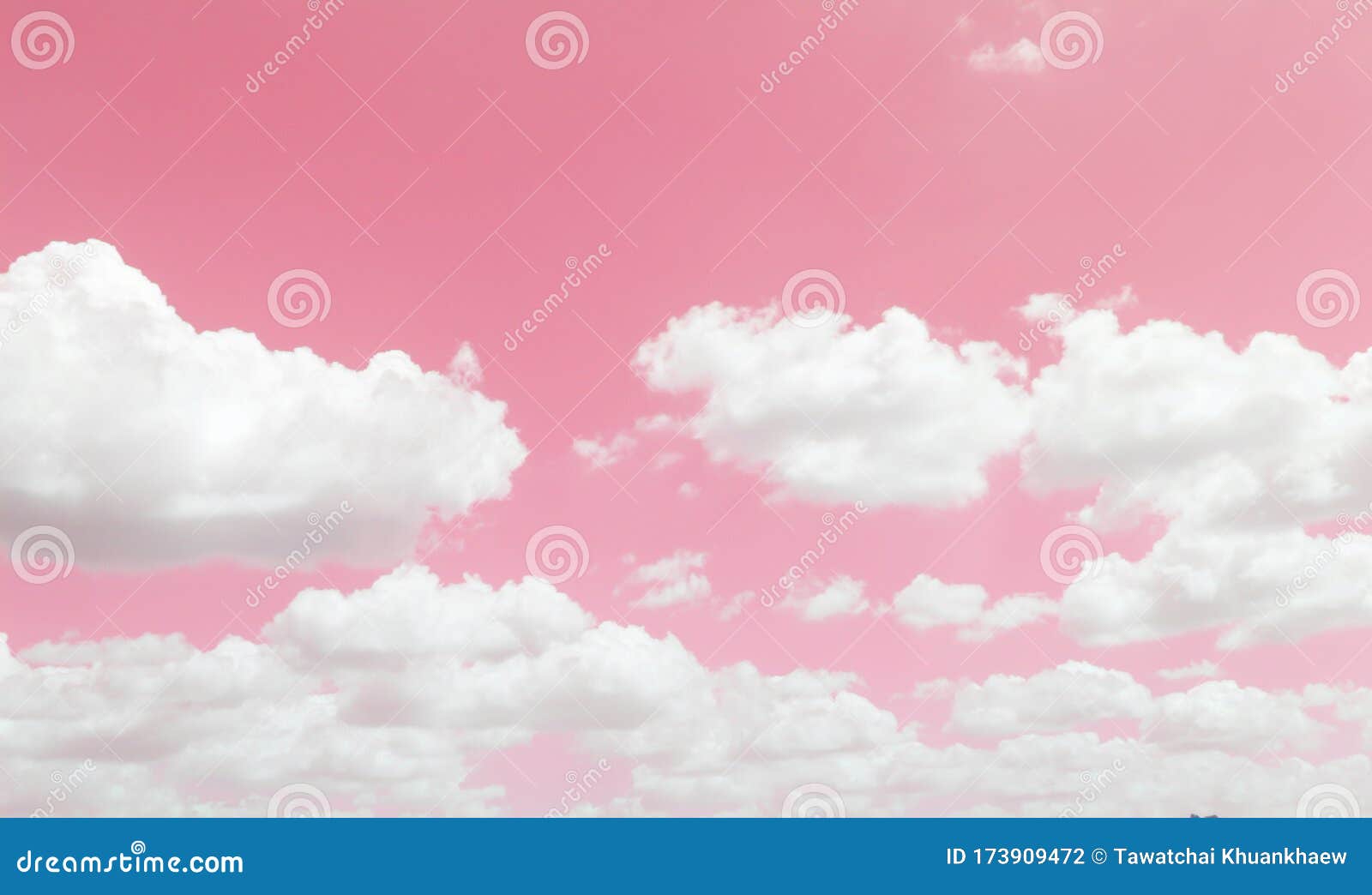 Pink Sky and Beautiful White Clouds Stock Photo - Image of color ...