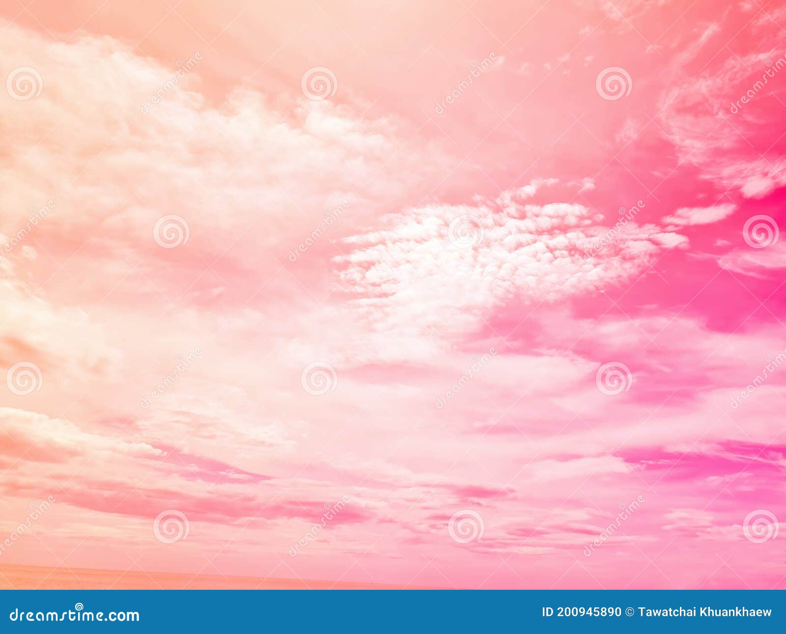 Pink Sky and Bright White Clouds Stock Photo - Image of high, concept ...
