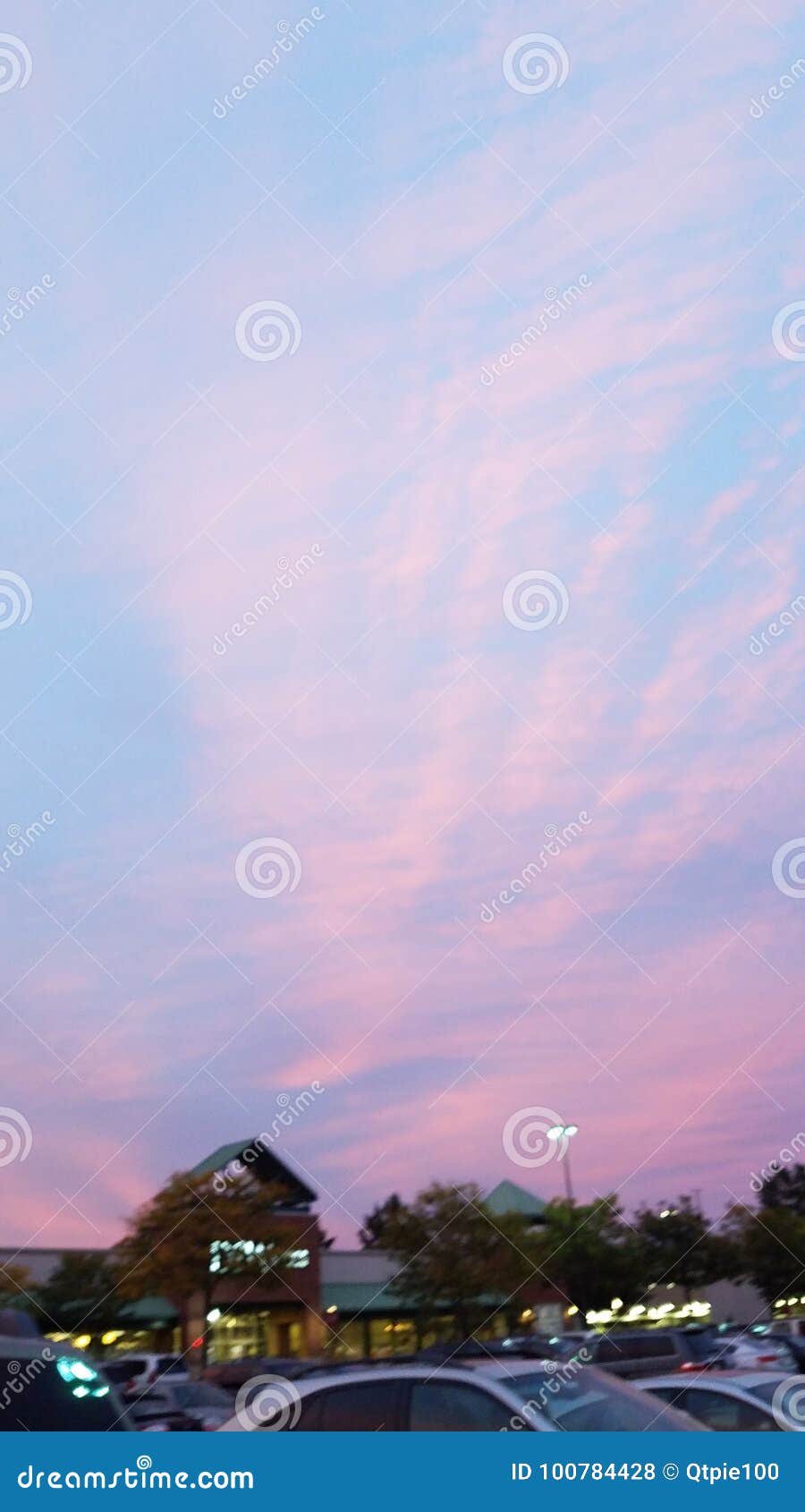 Pink Sky at Dusk stock photo. Image of dusk, colors - 100784428