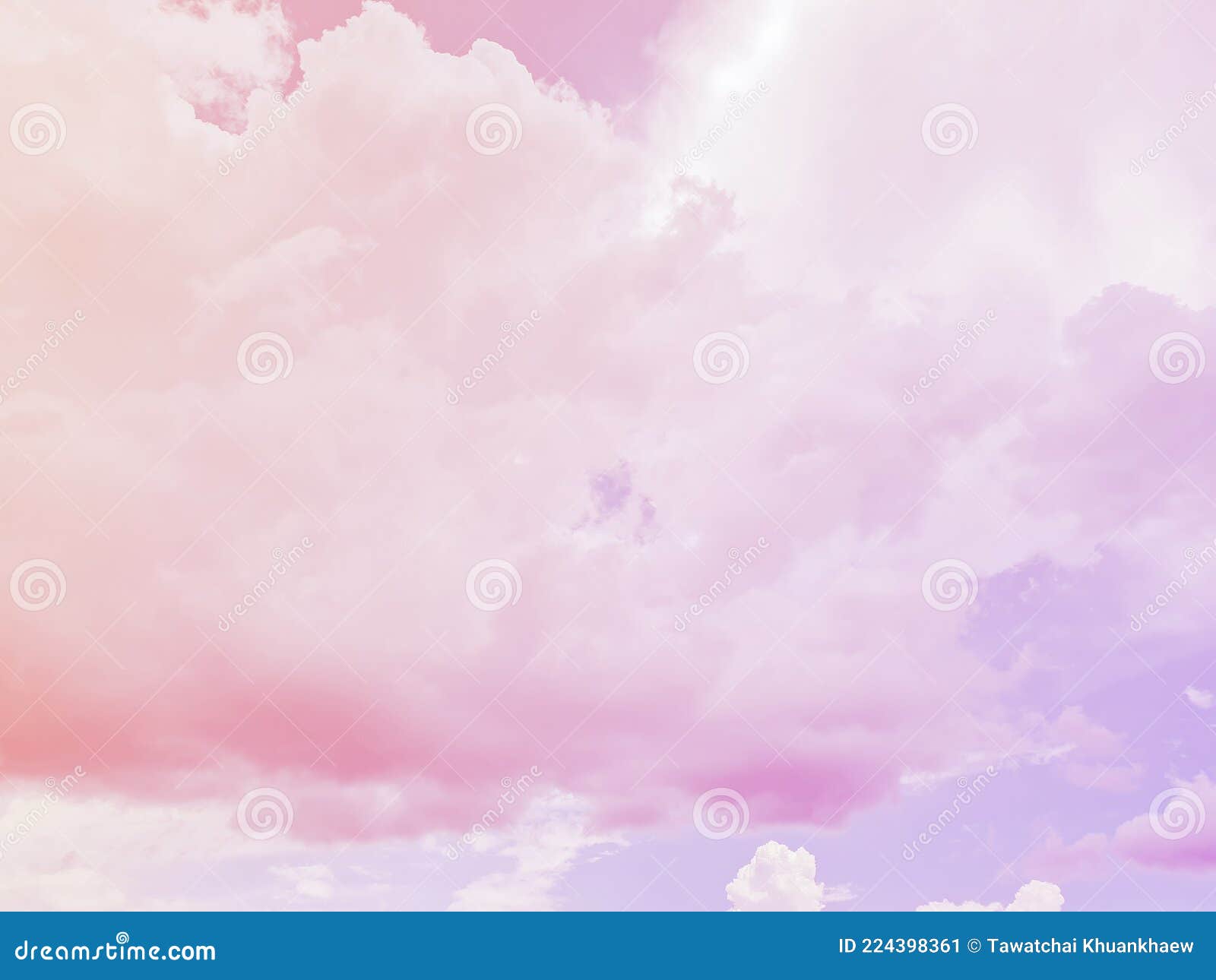 The Pink Sky Had Big Clouds Like Heaven Stock Image - Image of pink ...