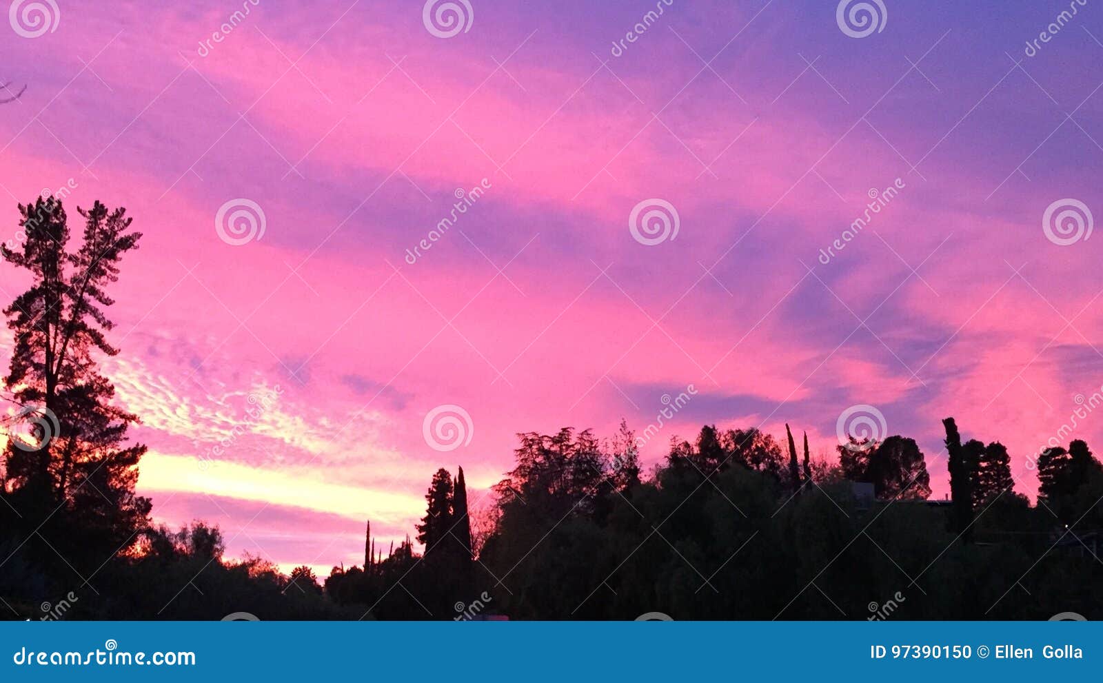 Pink sky at night stock photo. Image of pink, naturally - 97390150