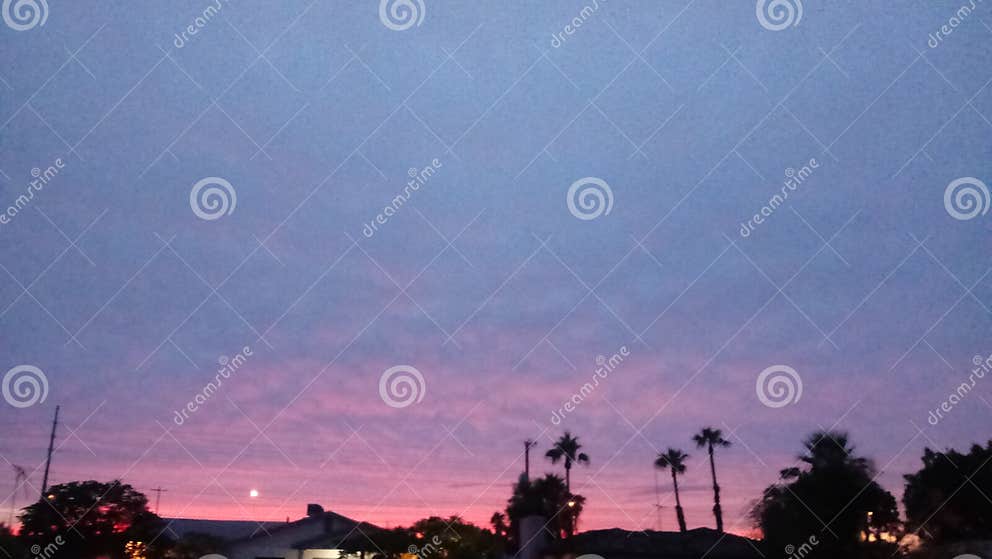 Pink sky sunset texas stock photo. Image of pink, texas - 156624128
