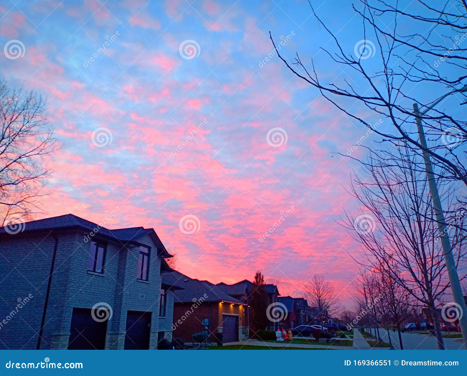 Pink sky stock image. Image of pink, weather, natural - 169366551