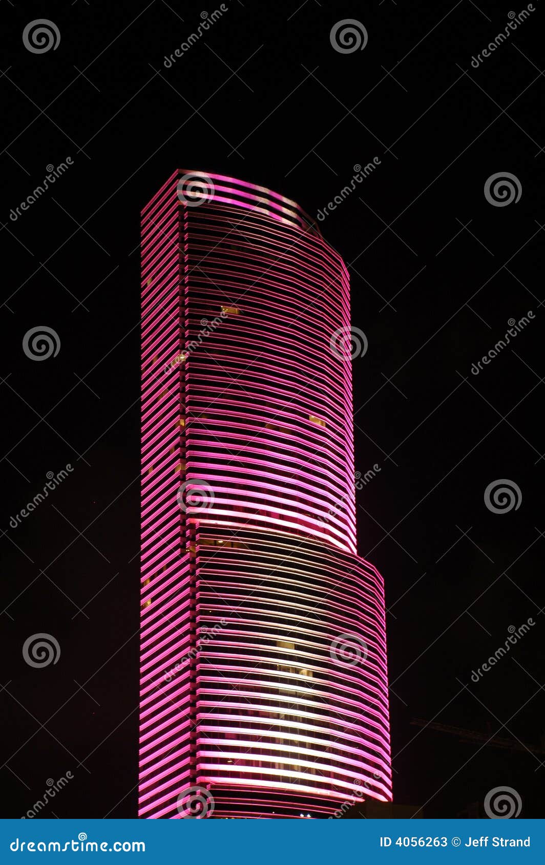 Pink Skyscraper in Miami stock image. Image of office - 4056263
