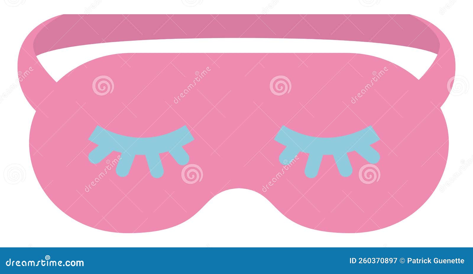 Pink sleeping mask, icon stock vector. Illustration of icon - 260370897