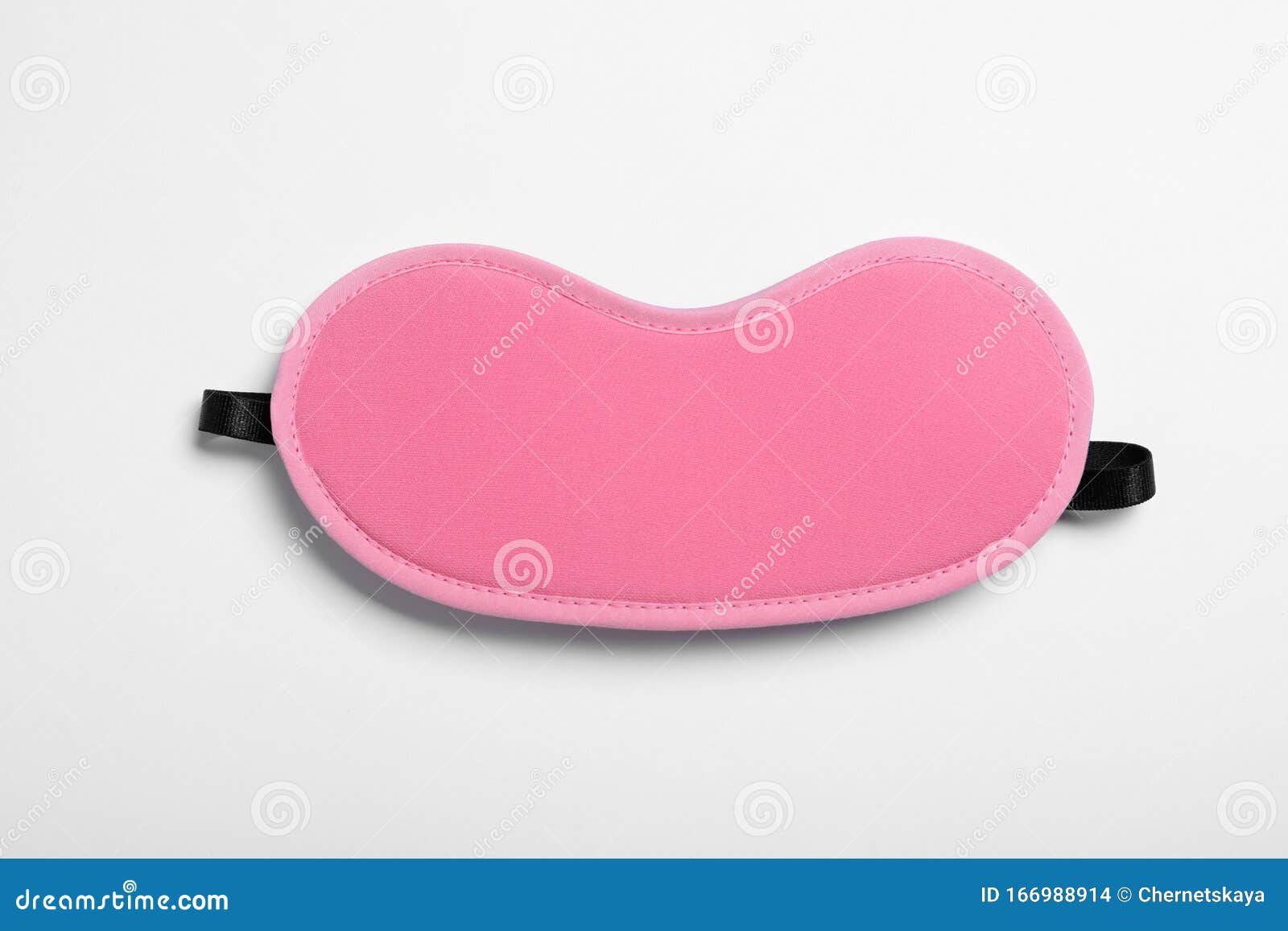 Pink Sleeping Mask on White, Top View. Bedtime Accessory Stock Photo ...