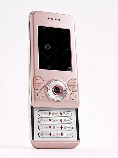 Pink Slider Cell Phone Front Stock Photo - Image of phone, pink: 6442426