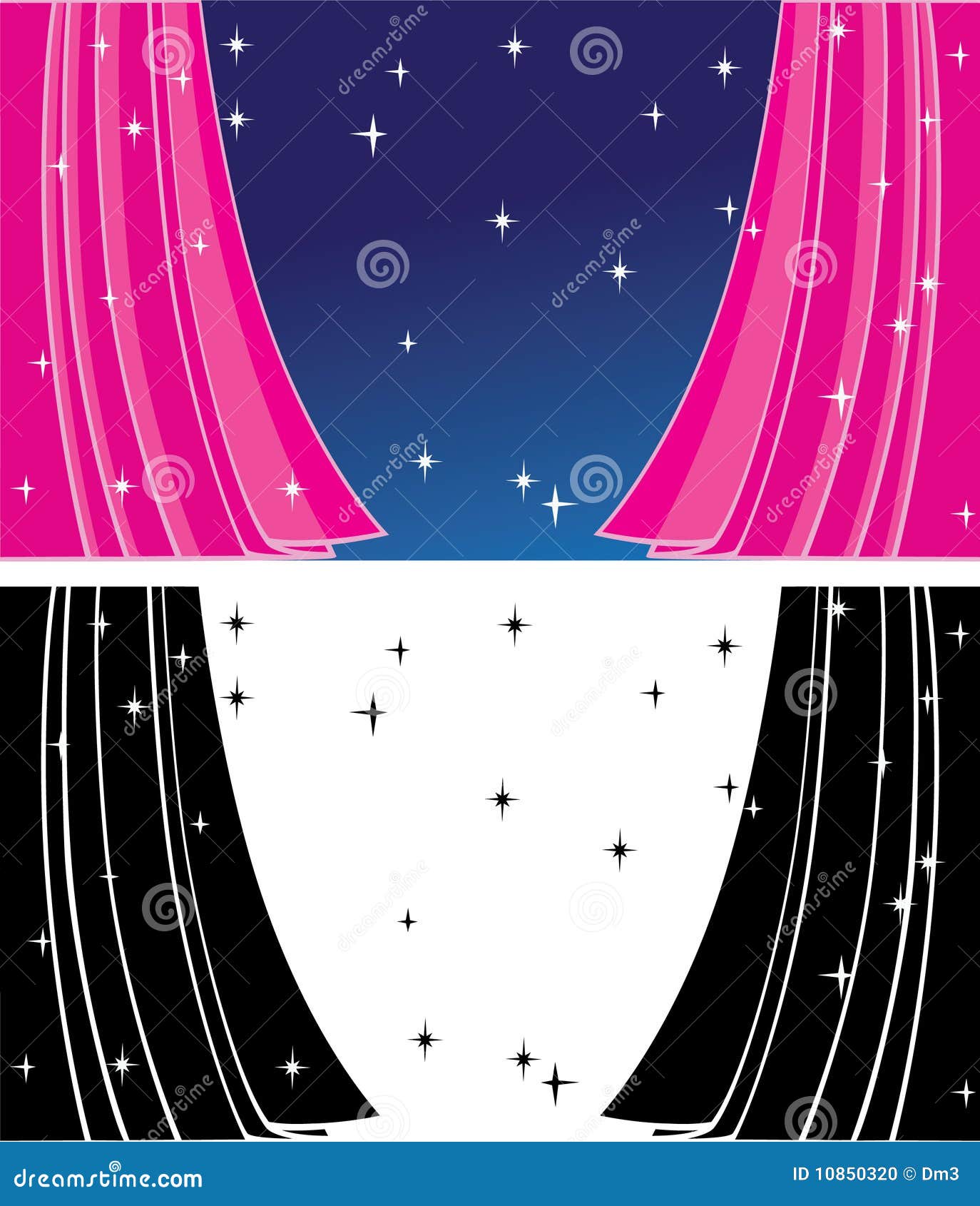 Pink sliding curtain stock vector. Illustration of performance - 10850320