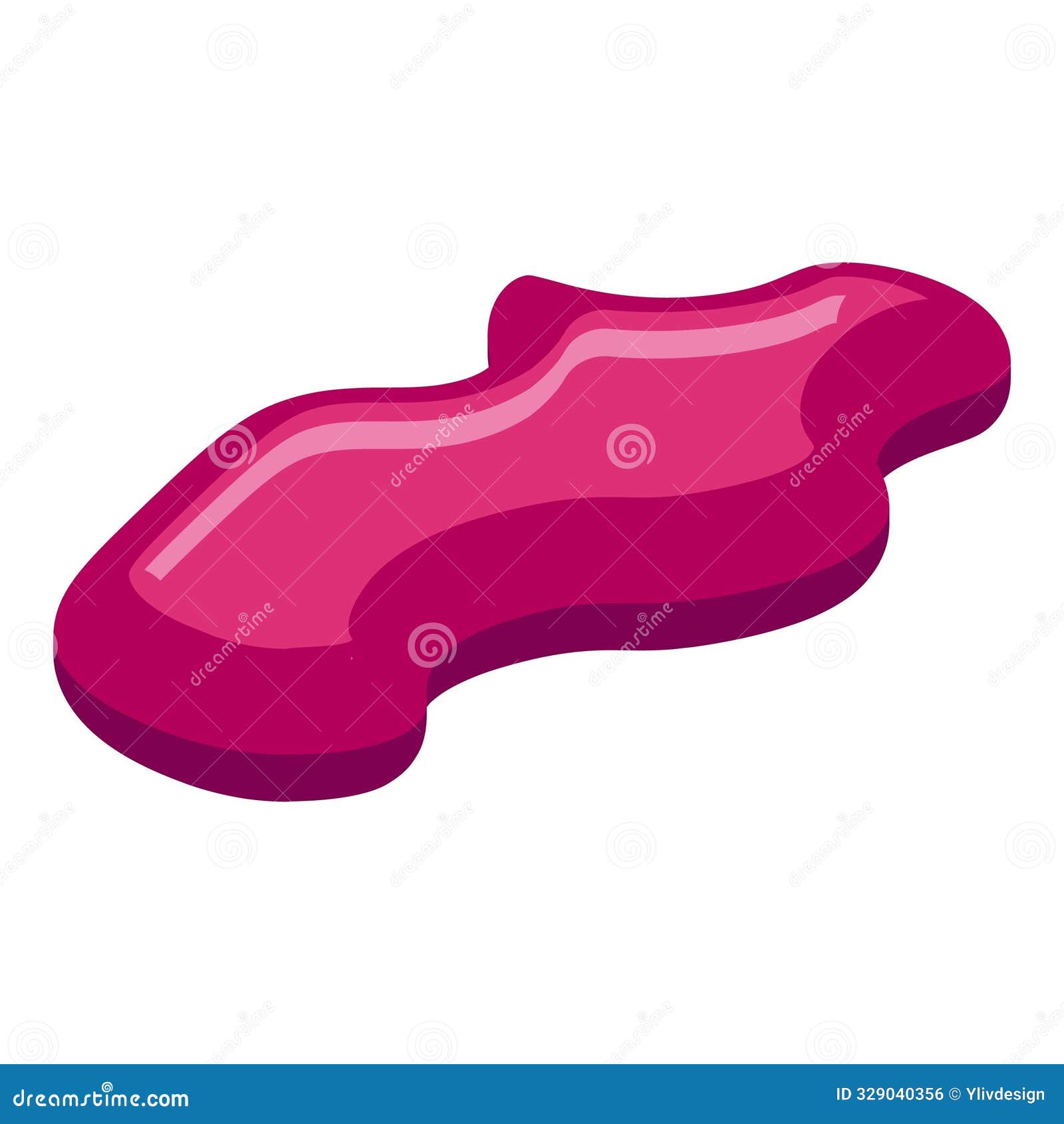 Pink Slime Dripping Spreading Viscous Liquid Blob Stock Illustration ...