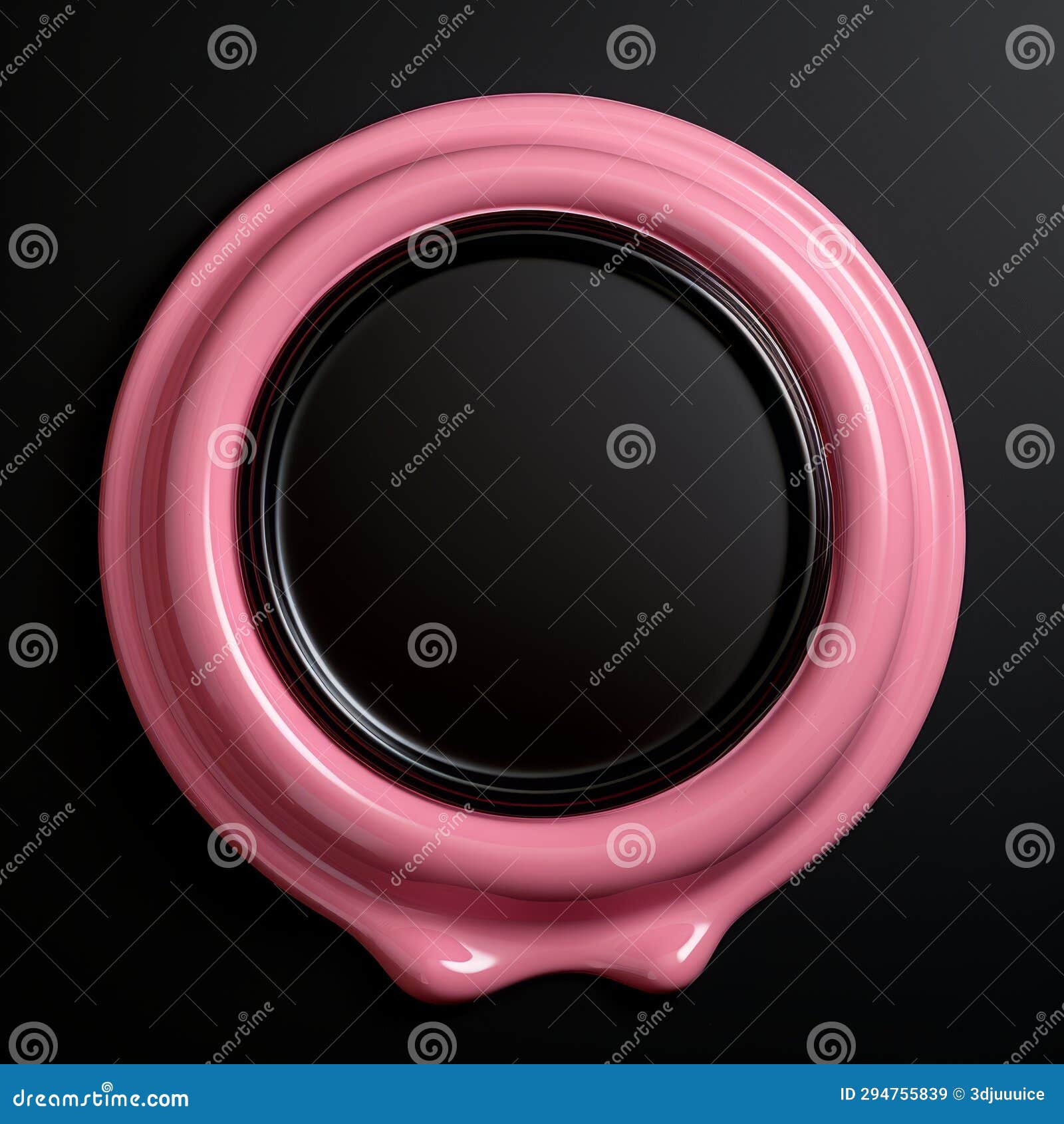 Pink Slime Minimalistic Round Picture Frame. Stock Illustration ...