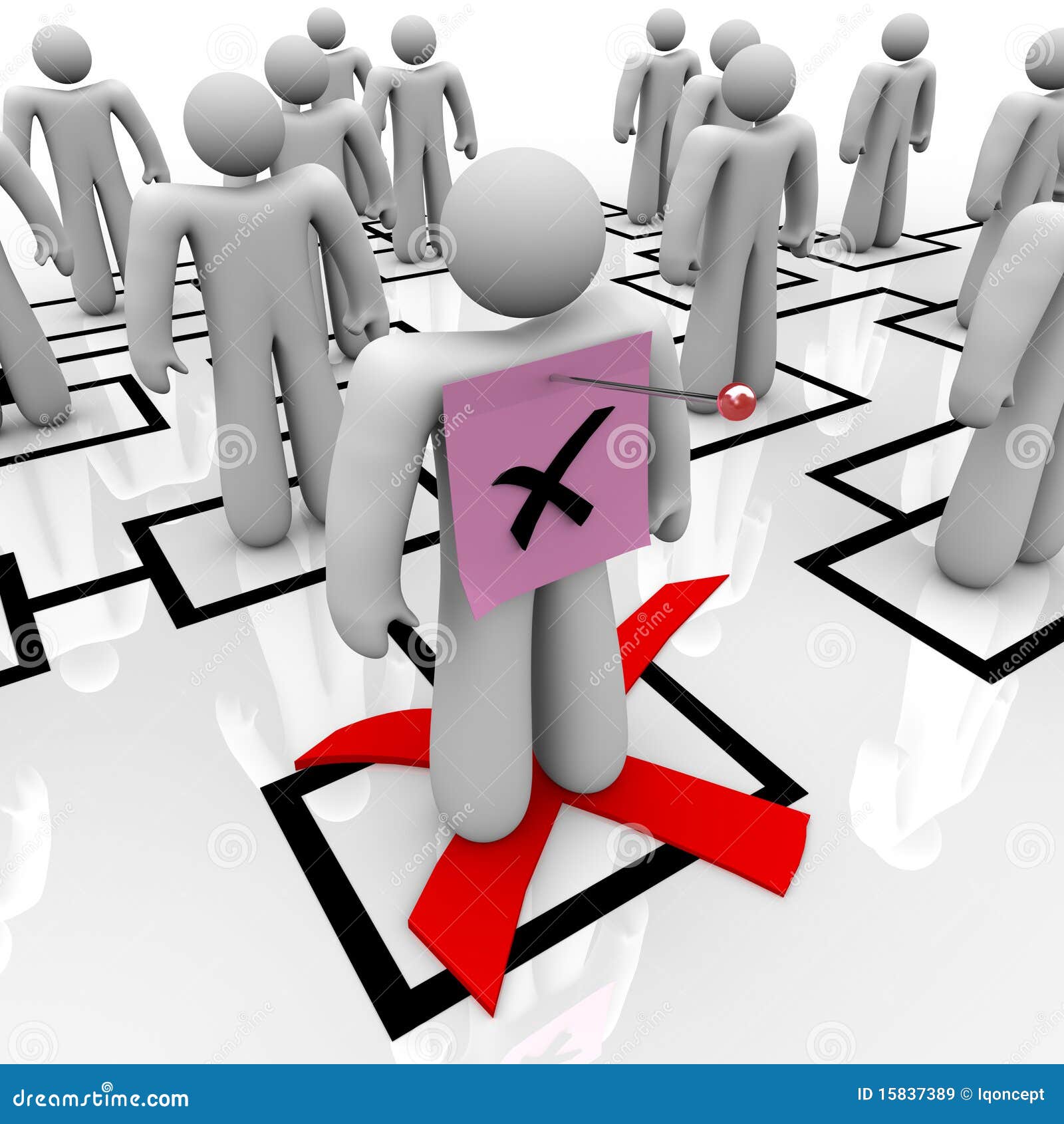 Pink Slip - Organizational Chart Stock Illustration - Illustration of ...