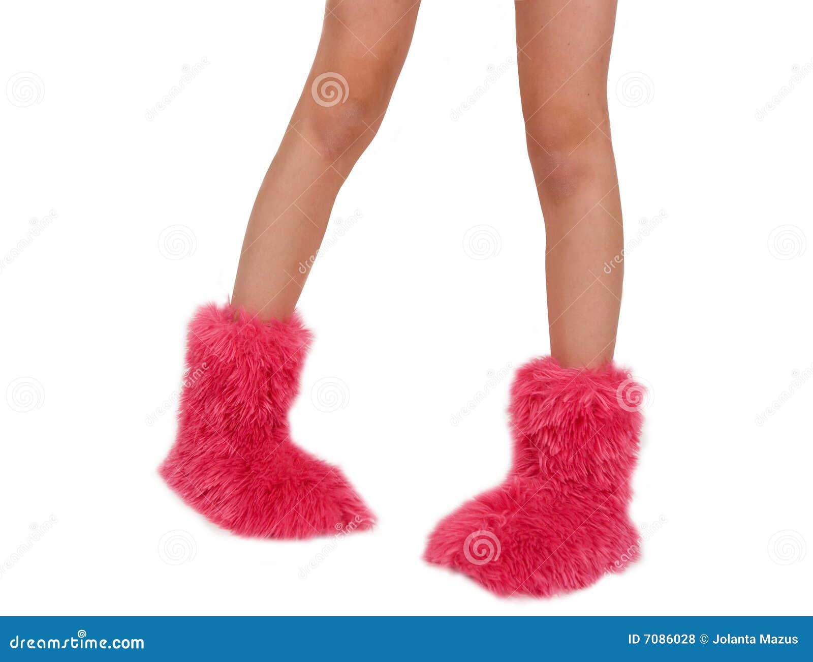 Pink slipper stock photo. Image of happy, legs, young - 7086028